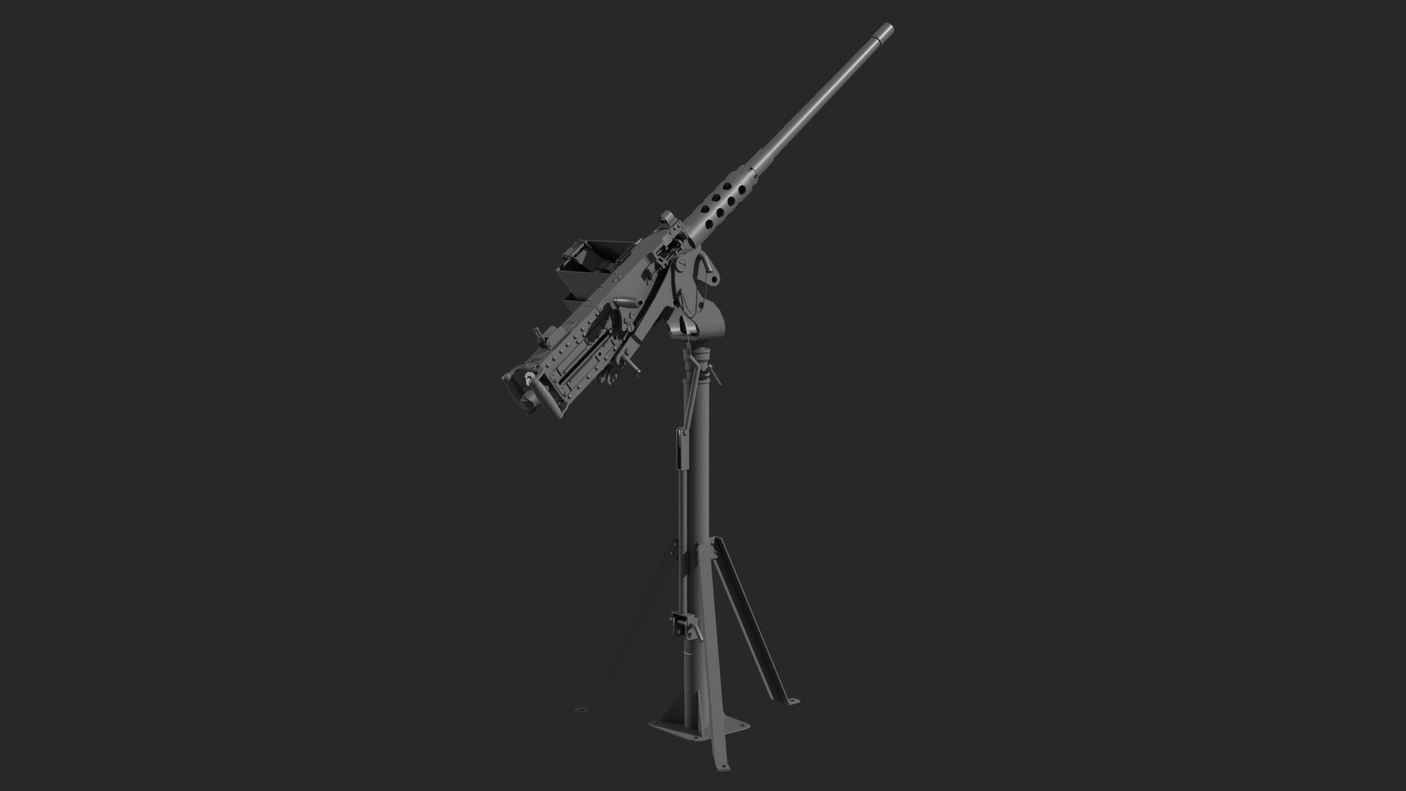 3D model Browning m2 gun 3d model machine gun VR / AR / low-poly | CGTrader