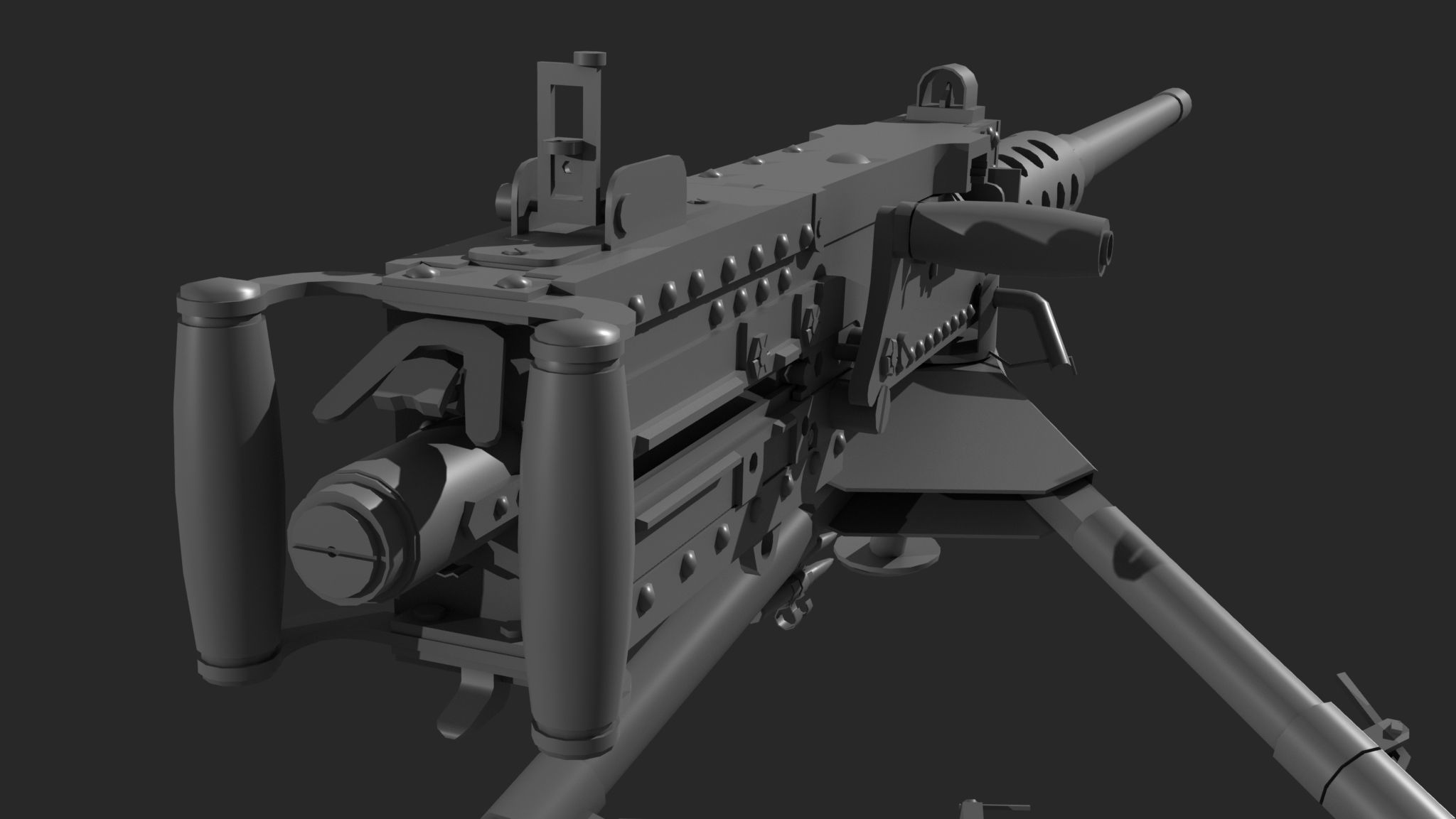 3D model Browning m2 gun 3d model machine gun VR / AR / low-poly | CGTrader
