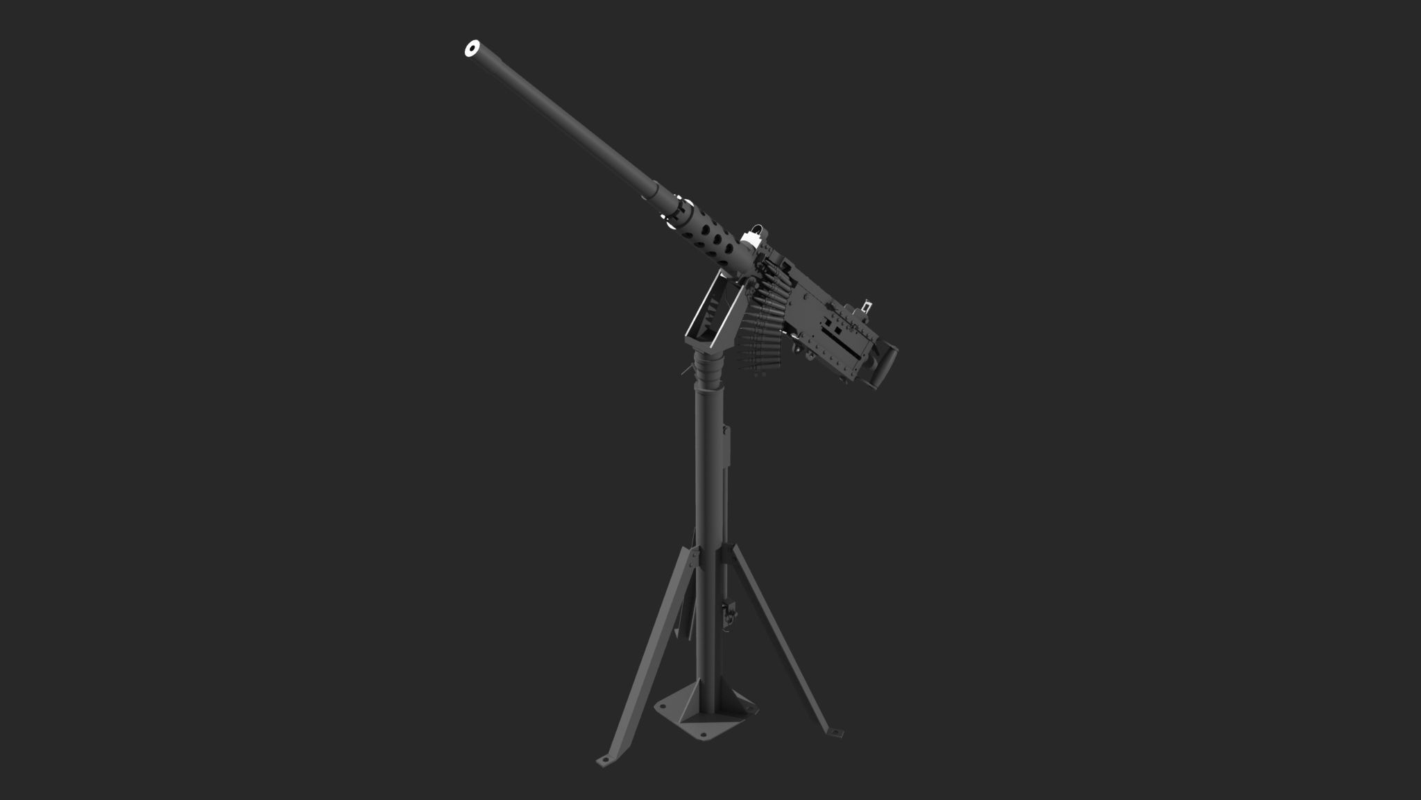 3D model Browning m2 gun 3d model machine gun VR / AR / low-poly | CGTrader