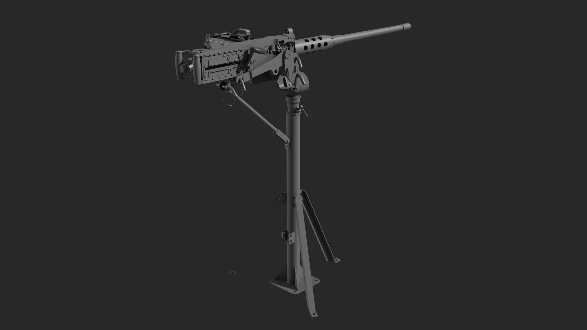 3D model Browning m2 gun 3d model machine gun VR / AR / low-poly | CGTrader