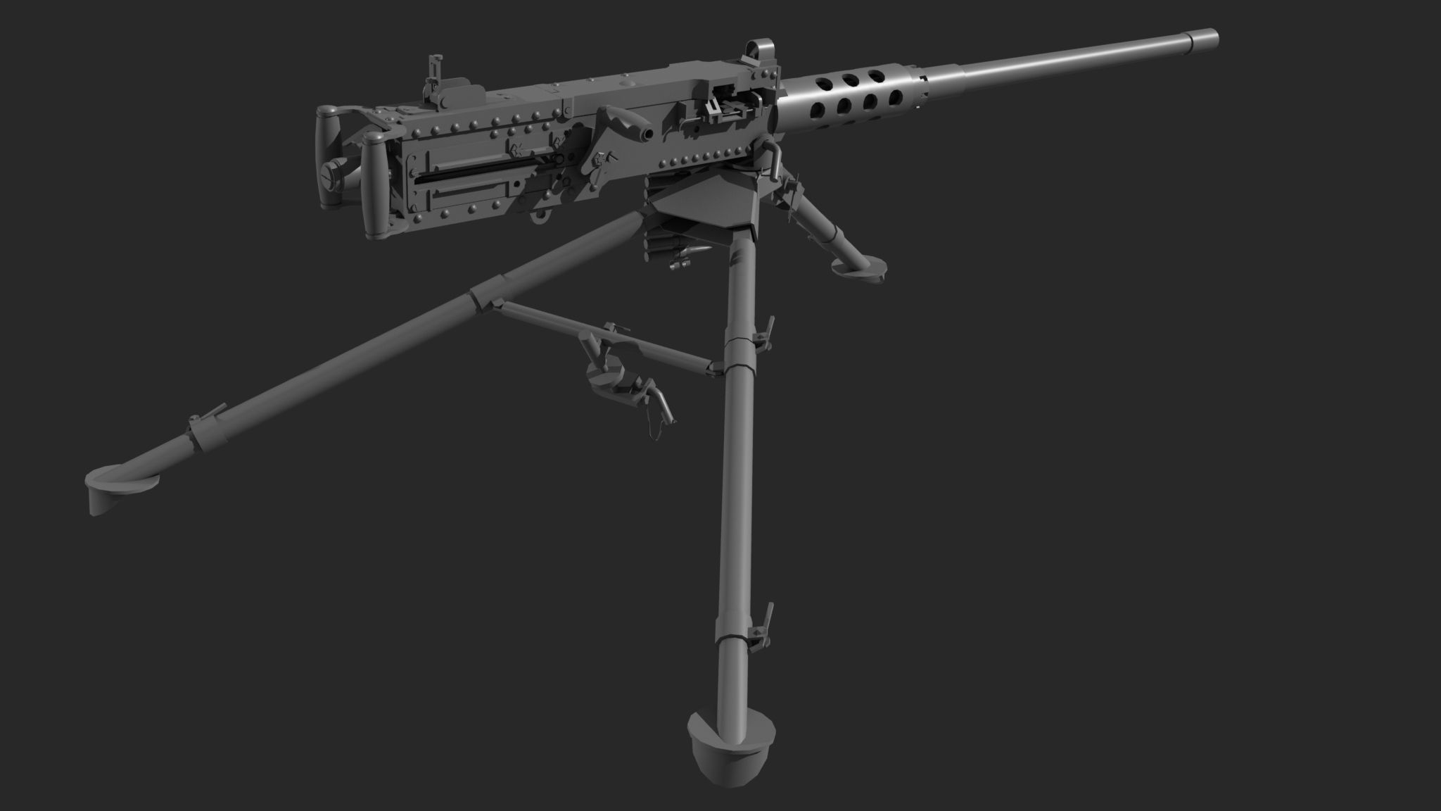 3D model Browning m2 gun 3d model machine gun VR / AR / low-poly | CGTrader