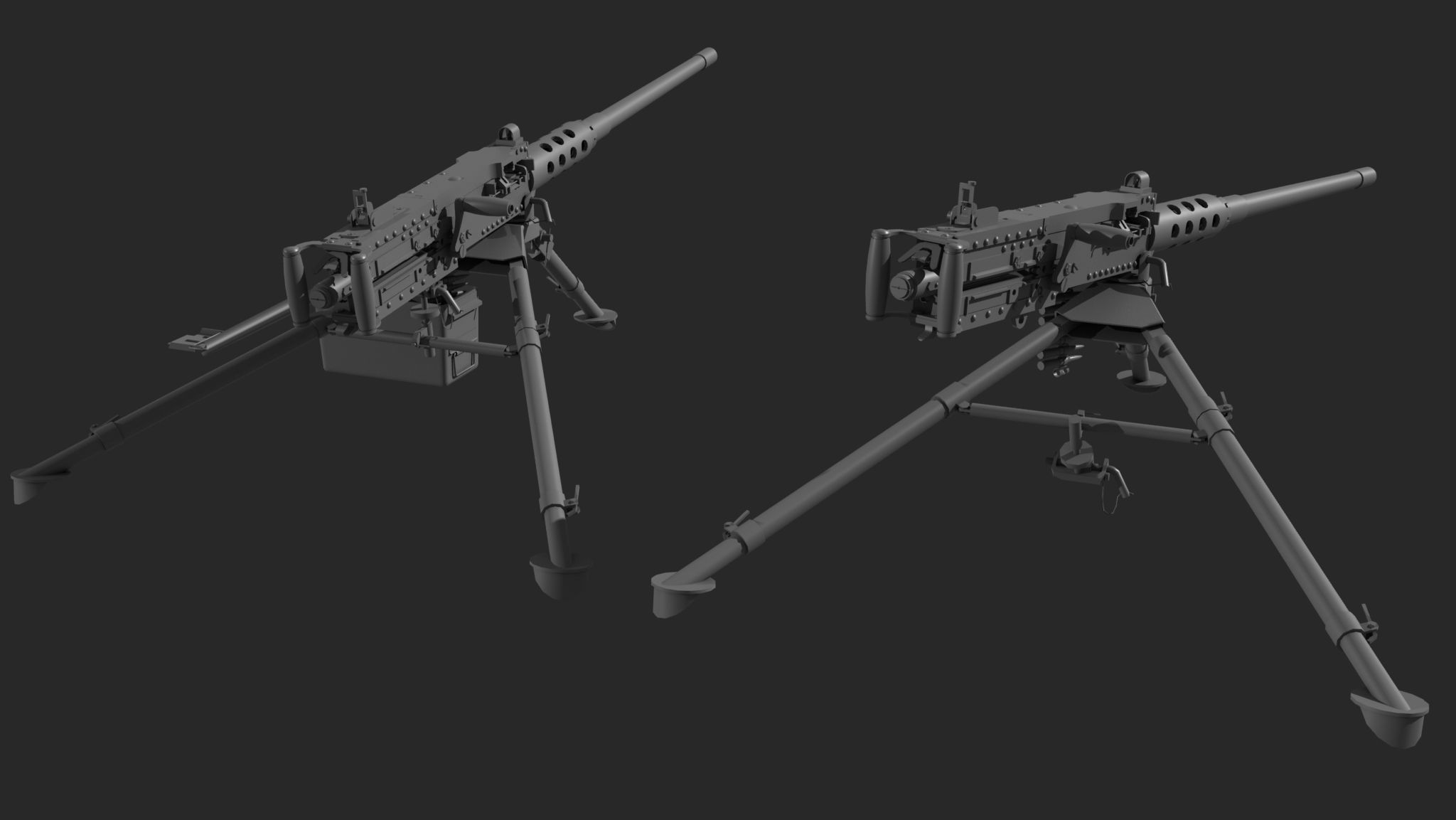 3D model Browning m2 gun 3d model machine gun VR / AR / low-poly | CGTrader