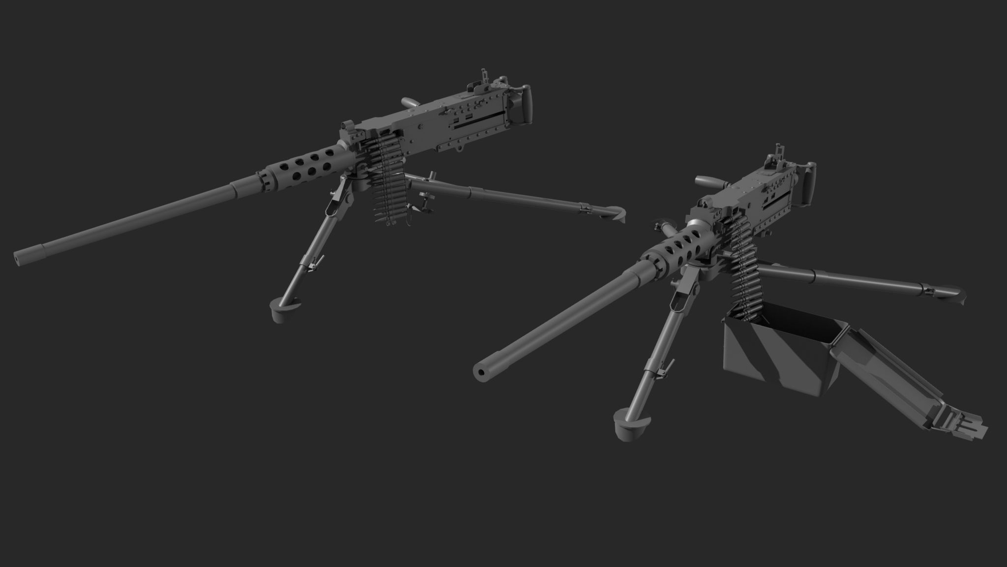 3D model Browning m2 gun 3d model machine gun VR / AR / low-poly | CGTrader