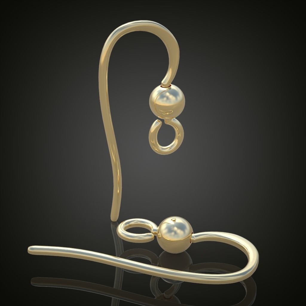 Earring 3D model 3D printable model 0131 free 3D model 3D printable ...