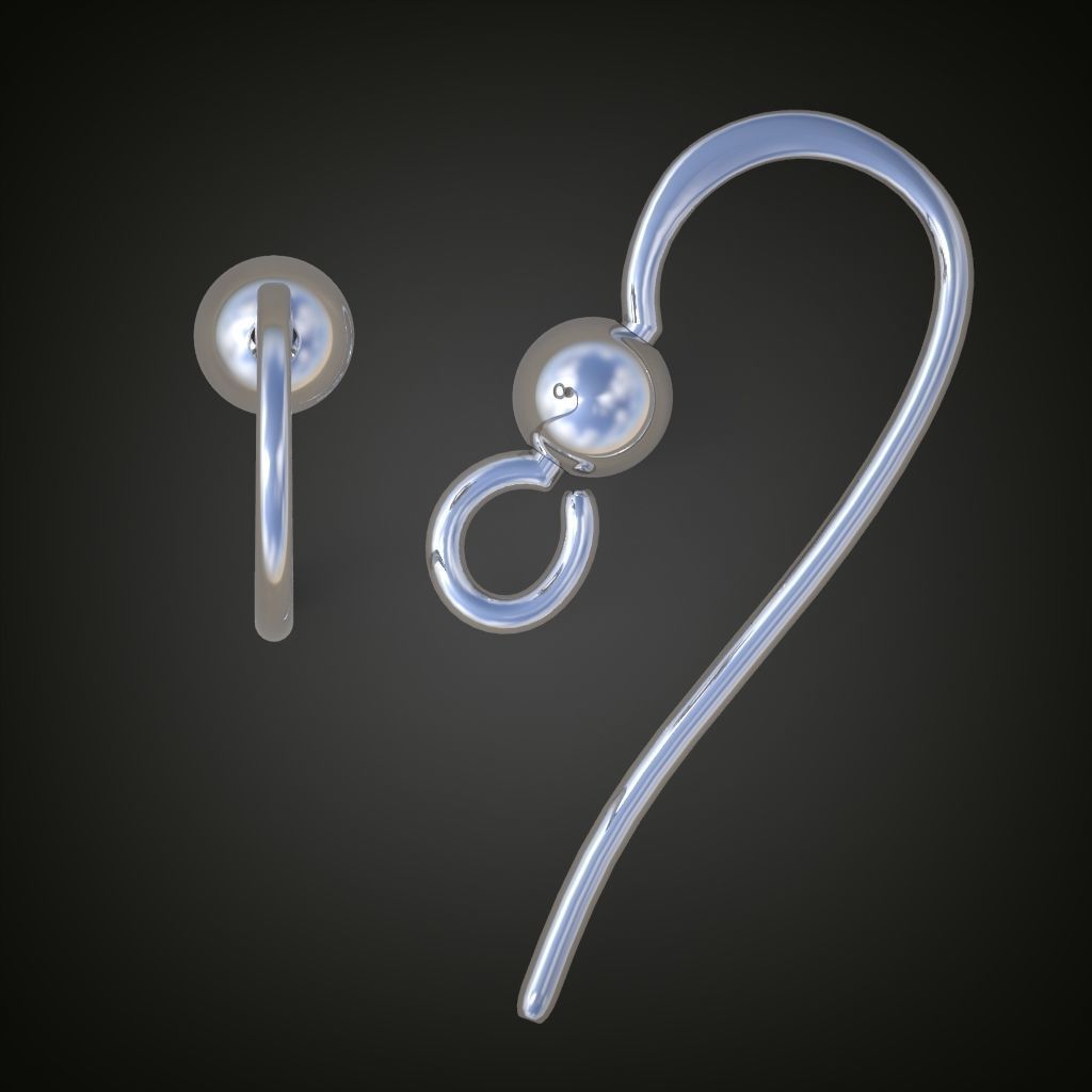 Earring 3D model 3D printable model 0131 free 3D model 3D printable ...