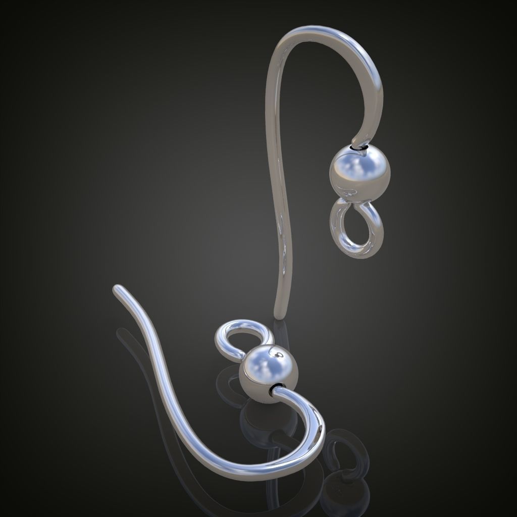 Earring 3D model 3D printable model 0131 free 3D model 3D printable ...