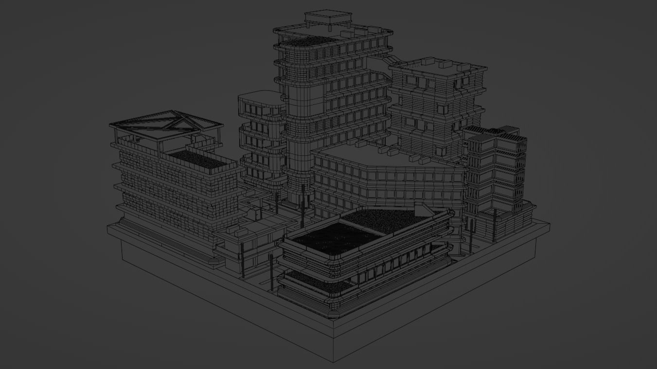 3D model The Night City - Blender VR / AR / low-poly | CGTrader