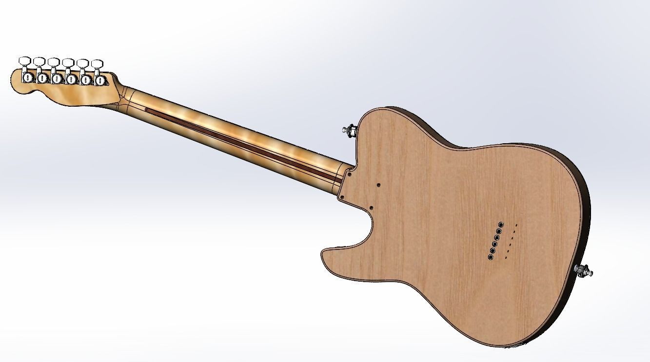 Telecaster Guitar free 3D model | CGTrader