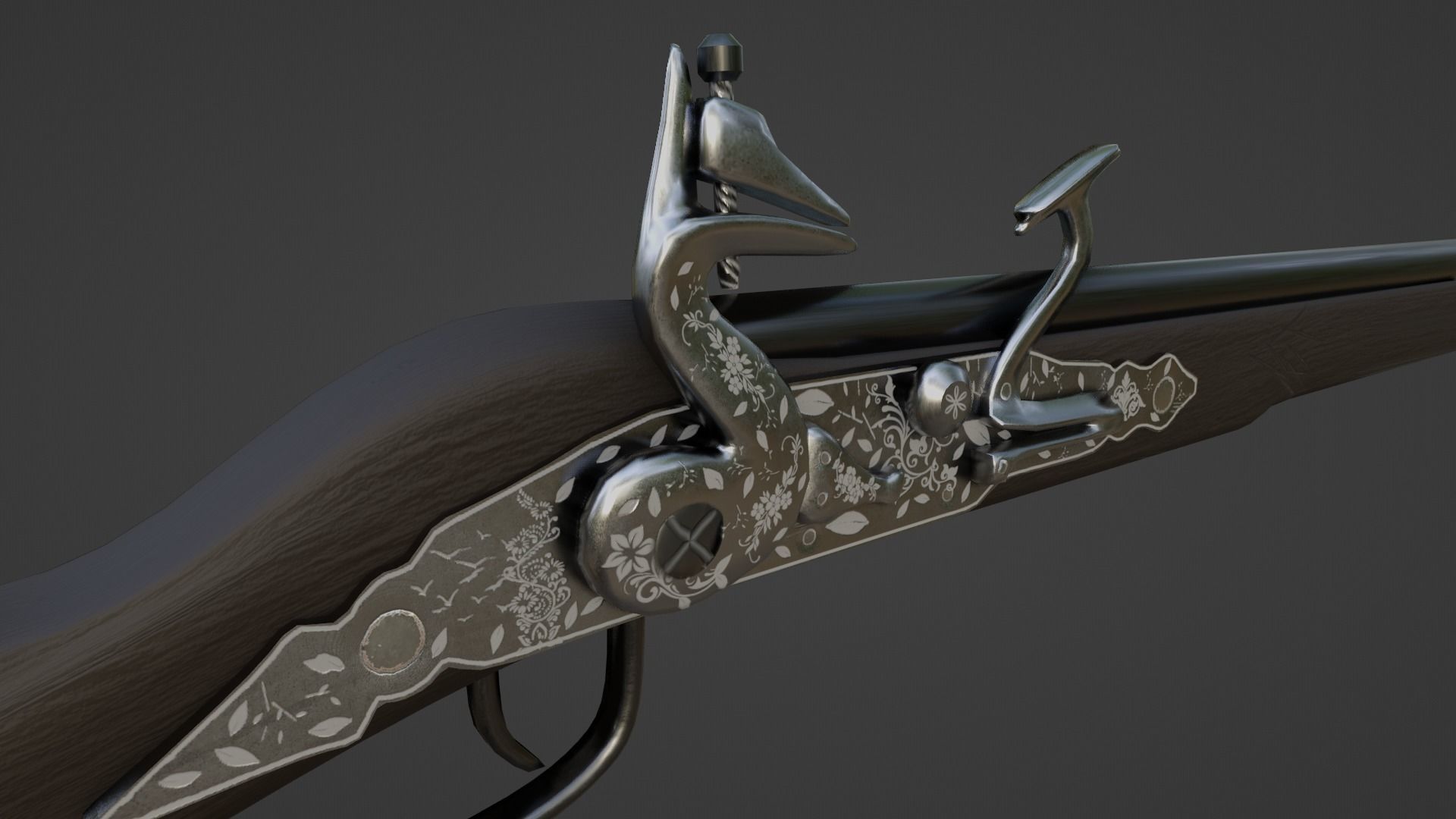 3D model 1597 Snaphaunce Long Rifle VR / AR / low-poly | CGTrader