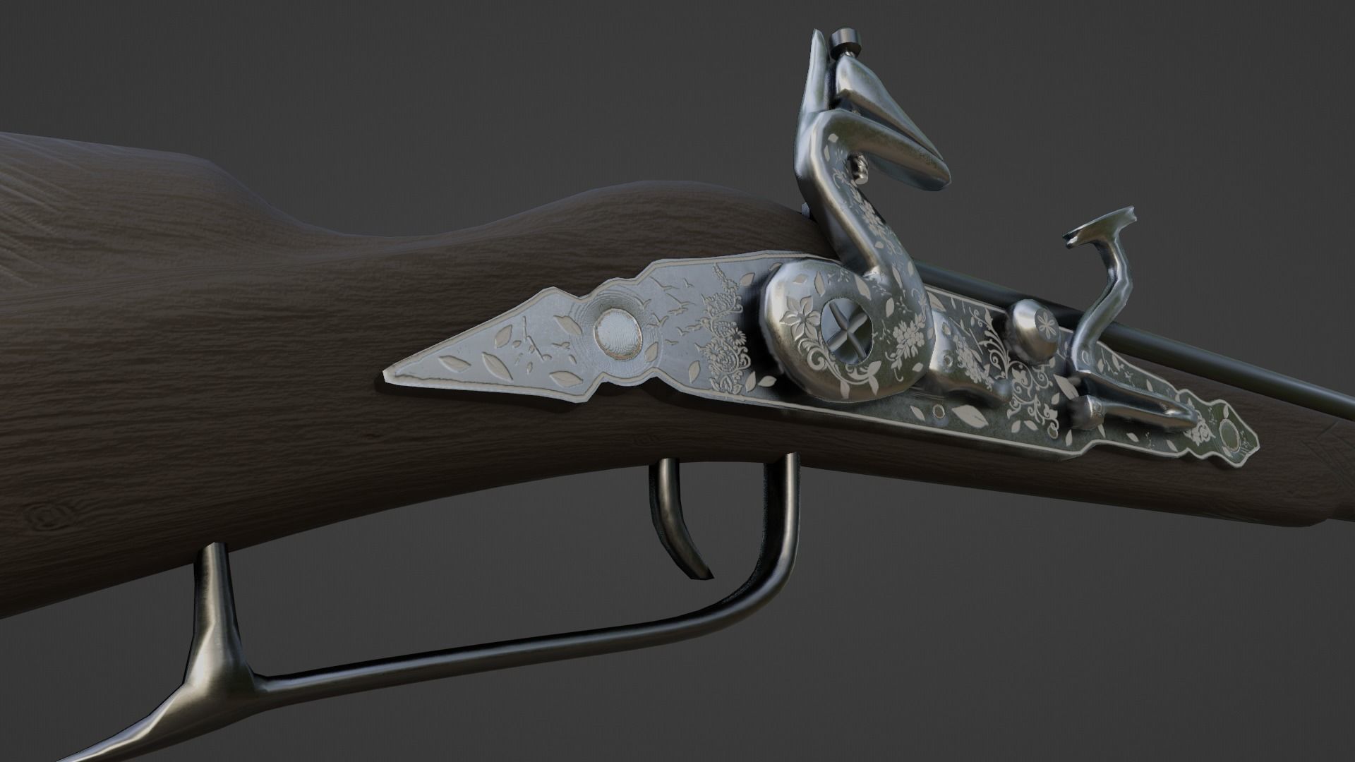 3D model 1597 Snaphaunce Long Rifle VR / AR / low-poly | CGTrader