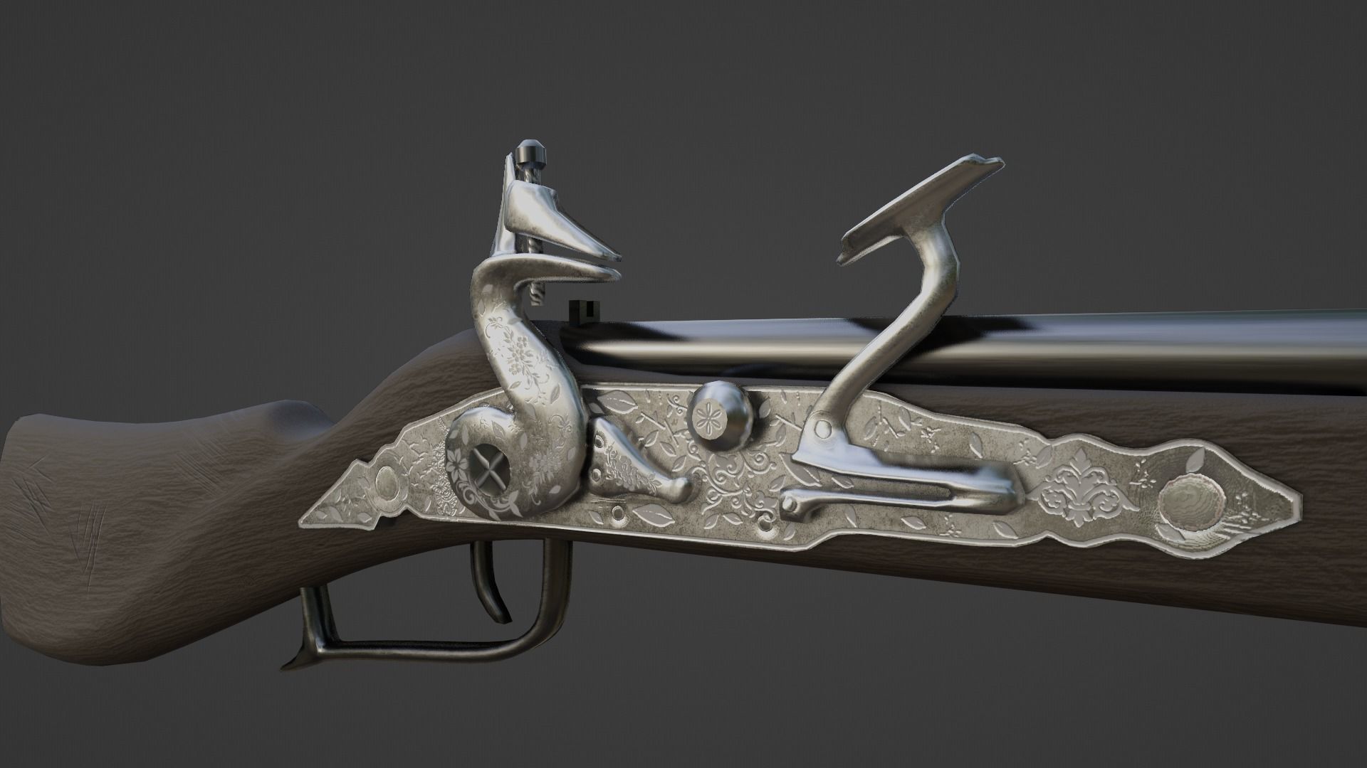 3D model 1597 Snaphaunce Long Rifle VR / AR / low-poly | CGTrader