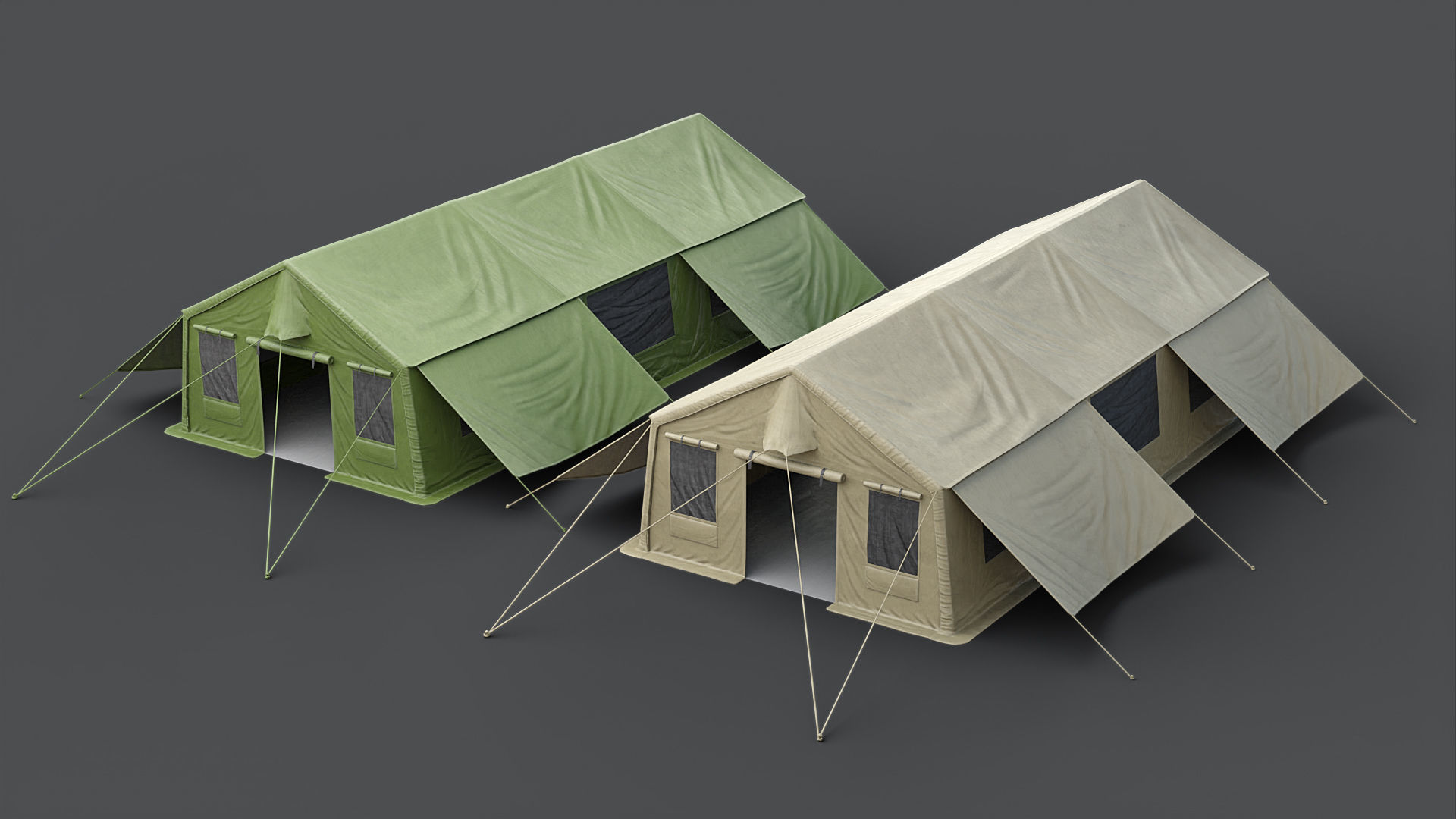 3D model Military Tents VR / AR / low-poly | CGTrader