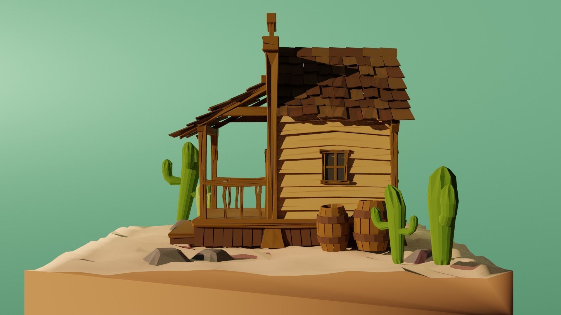 Wild West Building free VR / AR / low-poly 3D model | CGTrader