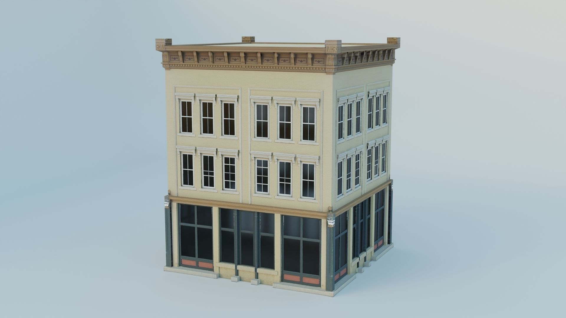 Building two story free VR / AR / low-poly 3D model | CGTrader