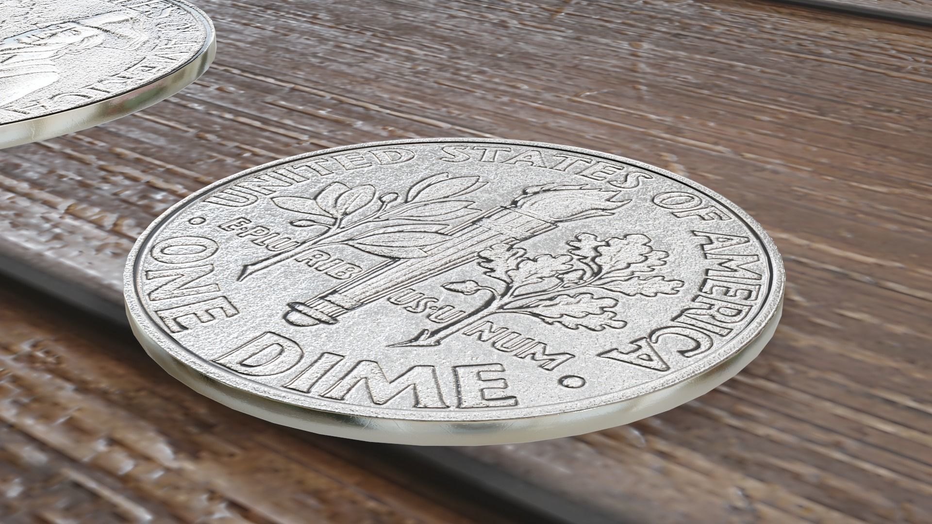 USD American Dollar Coins 3D model | CGTrader