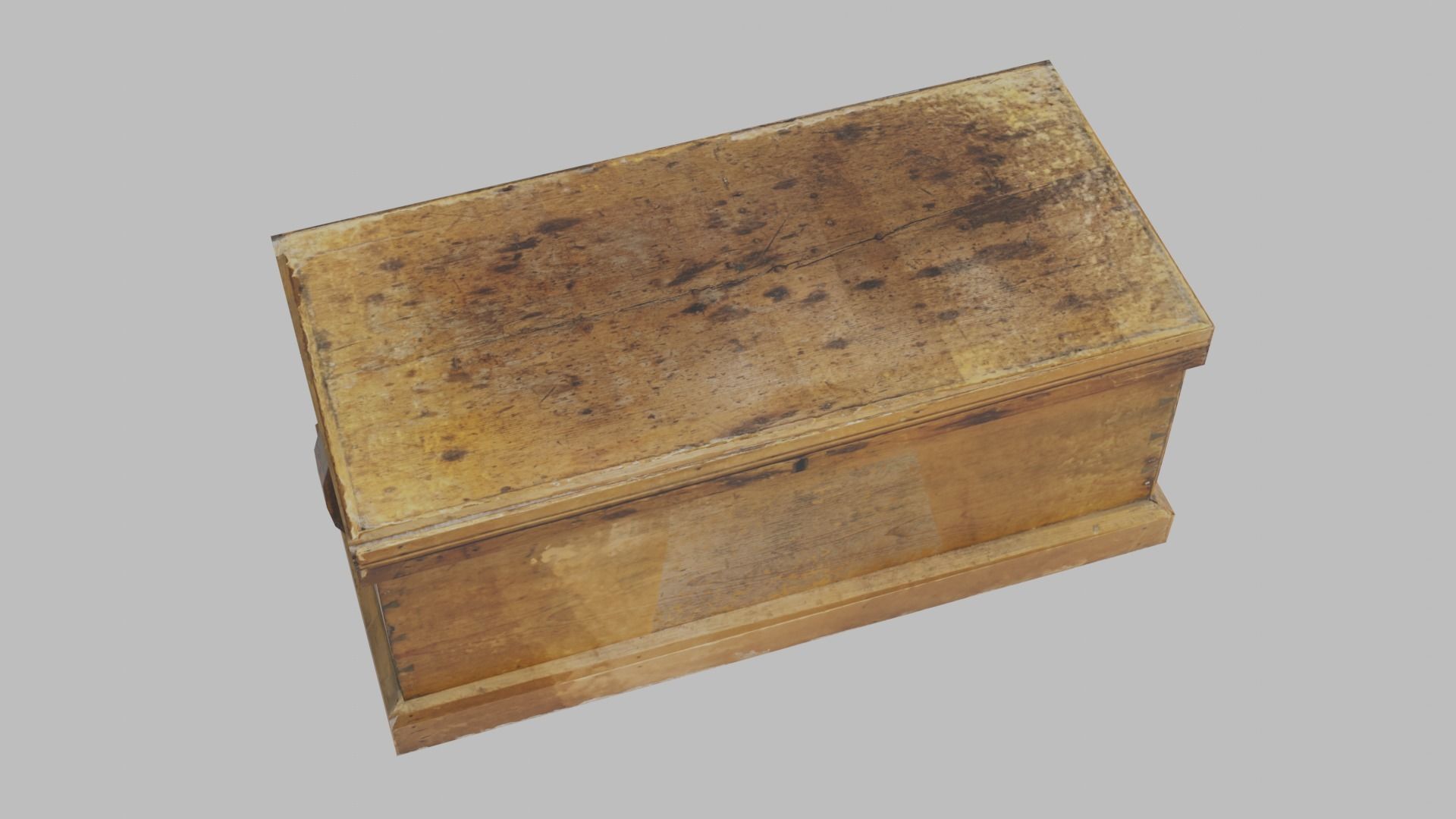 Rustic Wooden Chest - Very Low Poly 3D Model free VR / AR / low-poly 3D ...