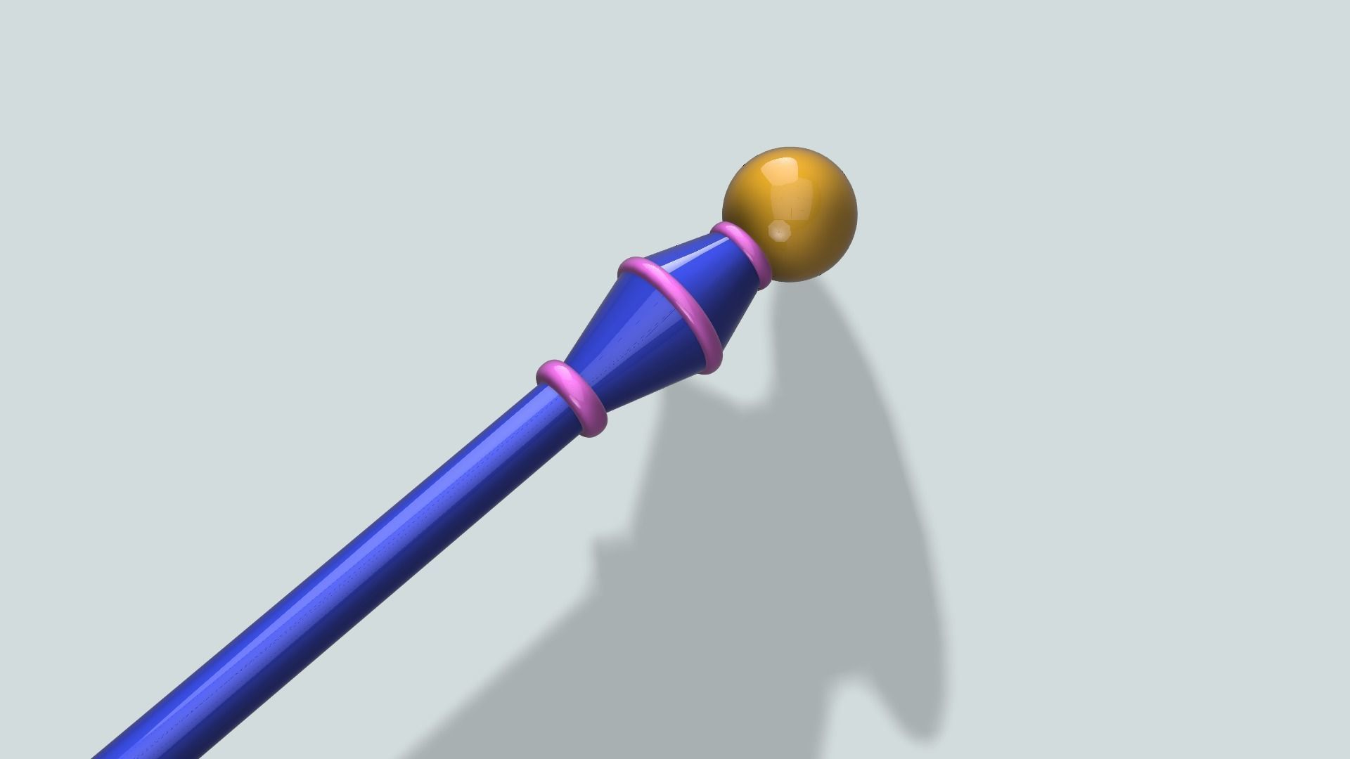 Dark Magic Girl Staff 3D model 3D printable | CGTrader