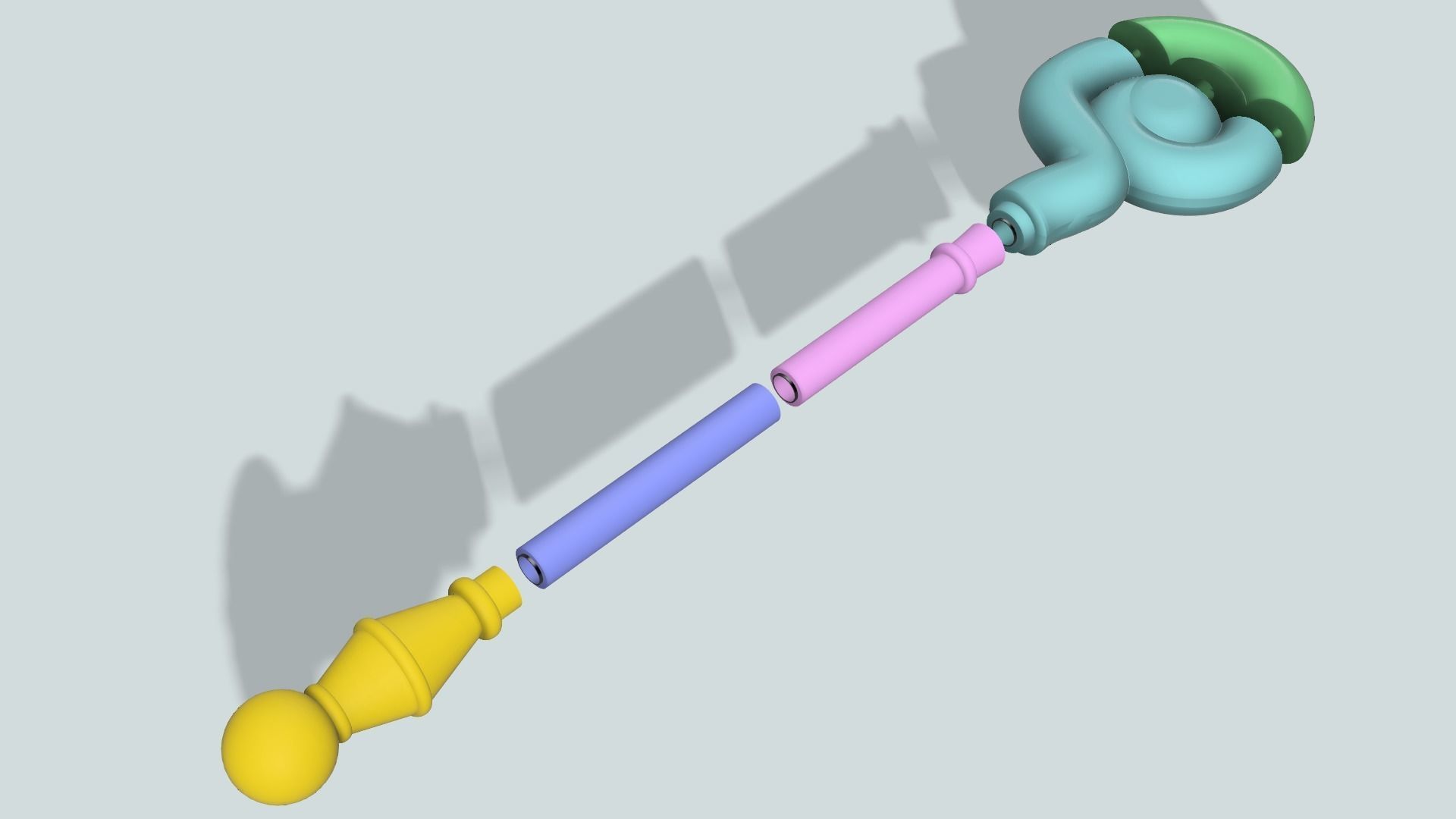 Dark Magic Girl Staff 3D model 3D printable | CGTrader