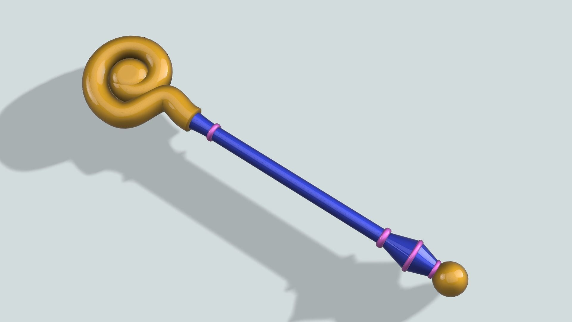 Dark Magic Girl Staff 3D model 3D printable | CGTrader