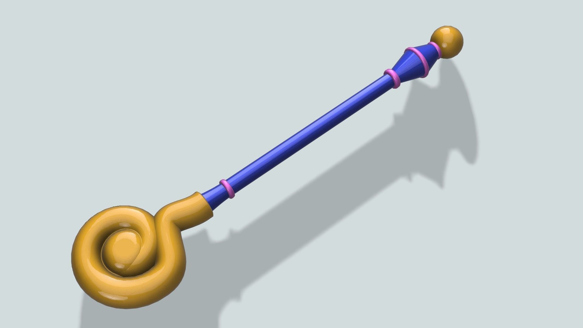 Dark Magic Girl Staff 3D model 3D printable | CGTrader