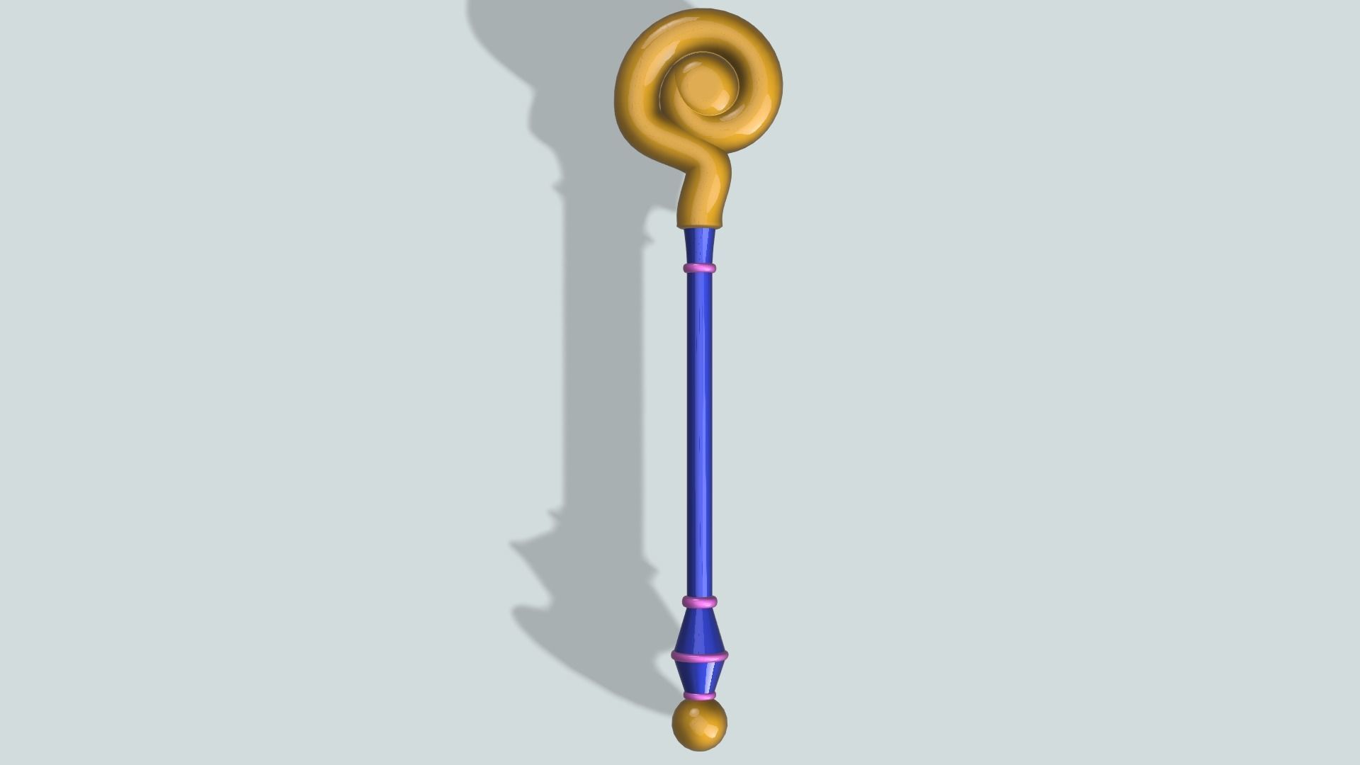 Dark Magic Girl Staff 3D model 3D printable | CGTrader
