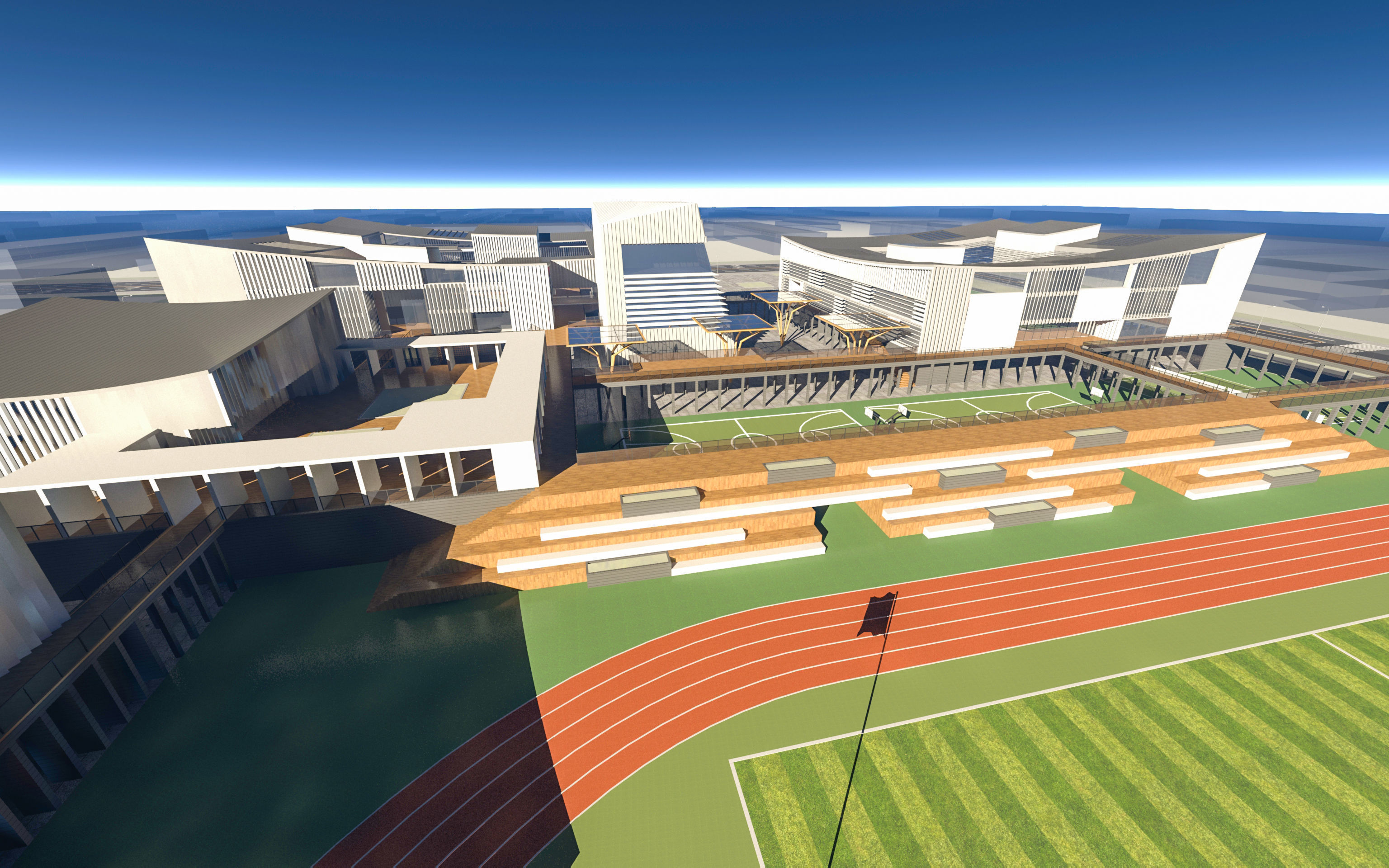 3D Campus School Buildings Set 001 3D model | CGTrader