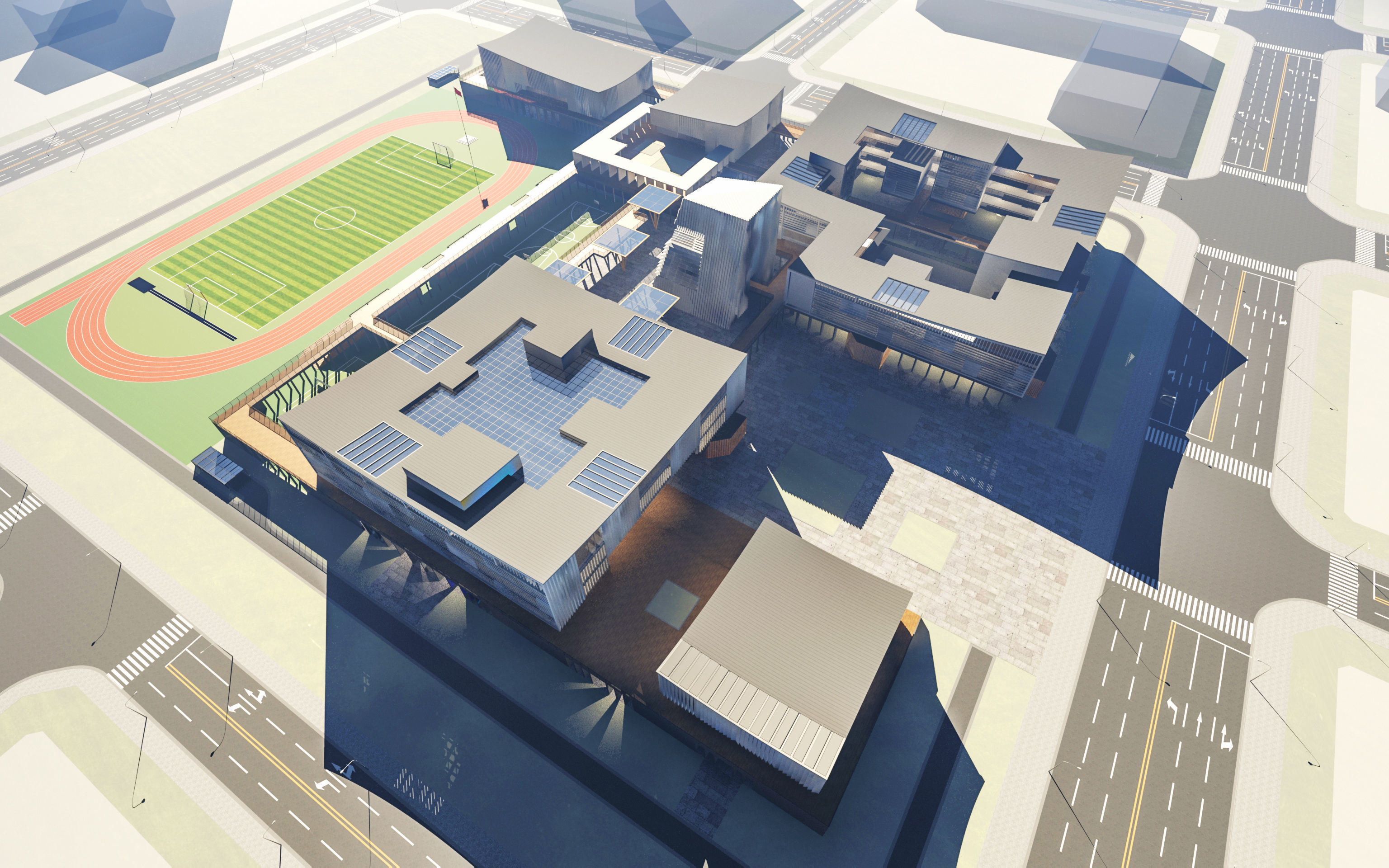 3D Campus School Buildings Set 001 3D model | CGTrader