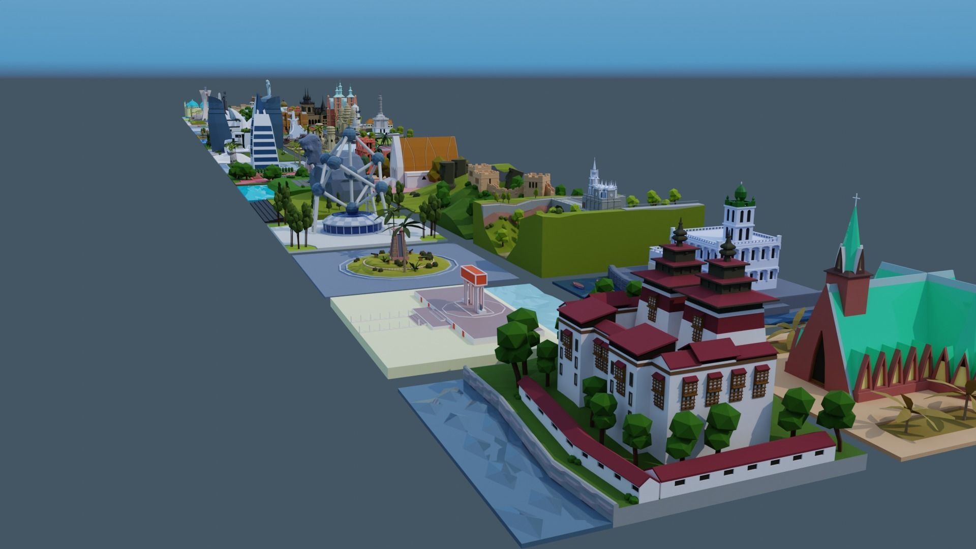 3D model Landmarks of the world A to D VR / AR / low-poly | CGTrader