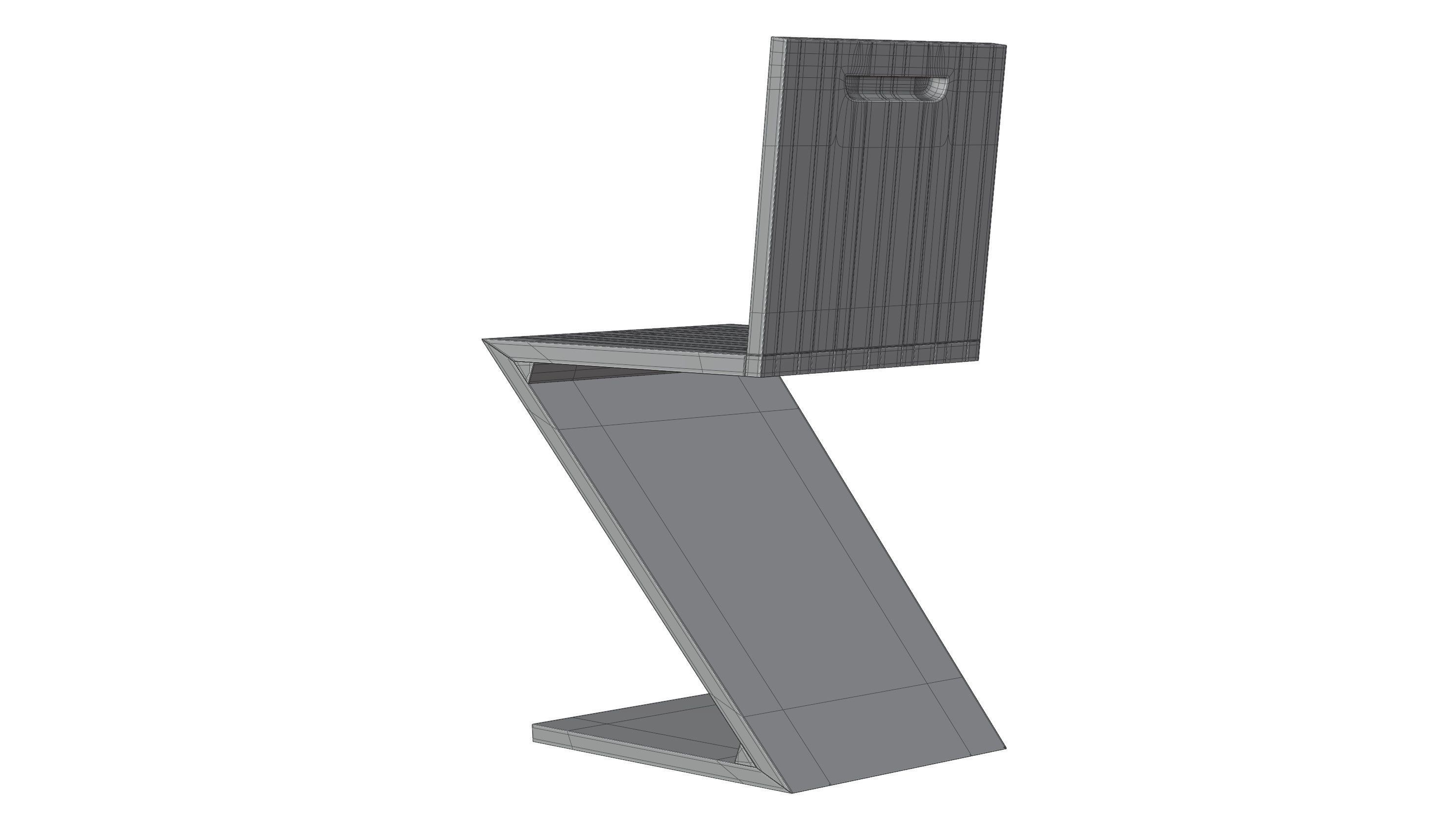 Zig Zag Chair 3D model | CGTrader