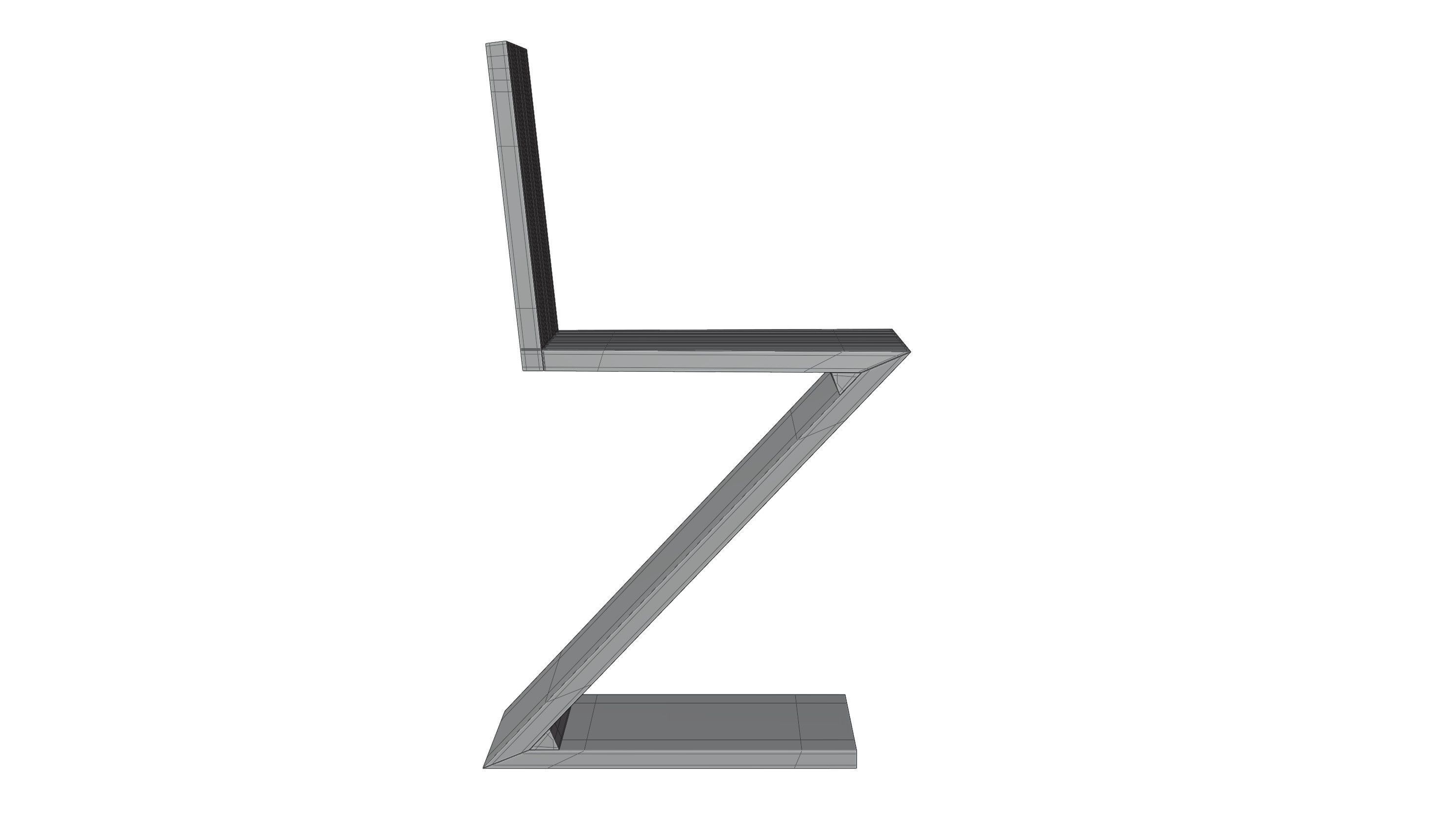 Zig Zag Chair 3D model | CGTrader
