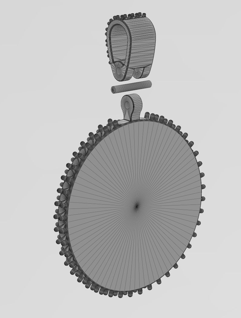 Iced infinity diamond pendant with bail 3D model 3D printable | CGTrader