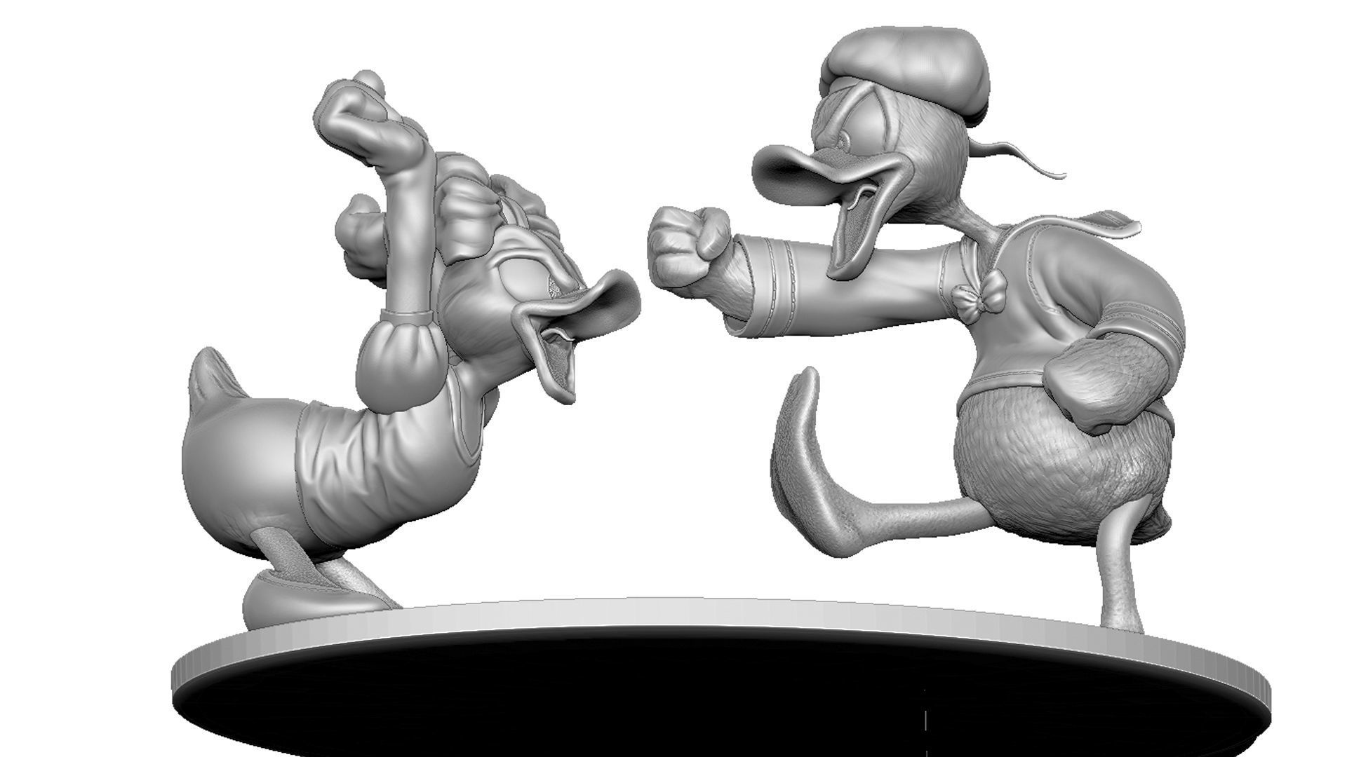 Donald and Daisy duck for 3d print STL 3D model 3D printable | CGTrader
