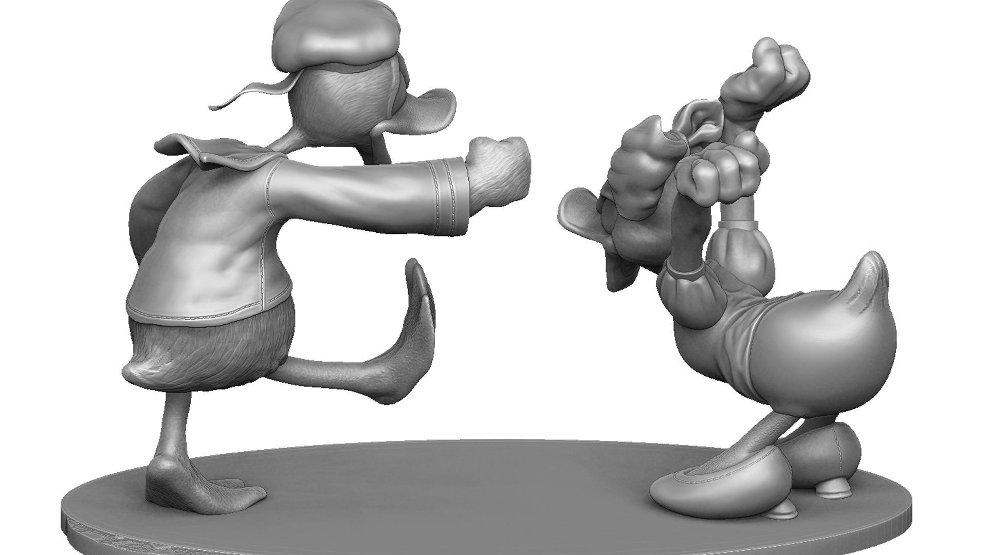 Donald and Daisy duck for 3d print STL 3D model 3D printable | CGTrader