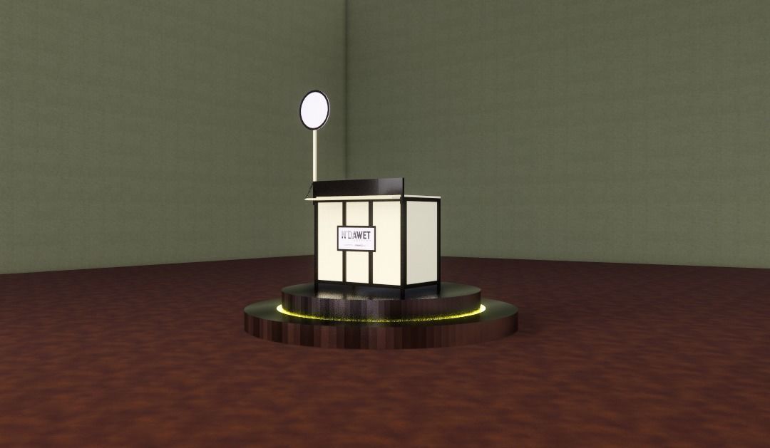 Simple Street Booth 1 3D model 3D printable | CGTrader