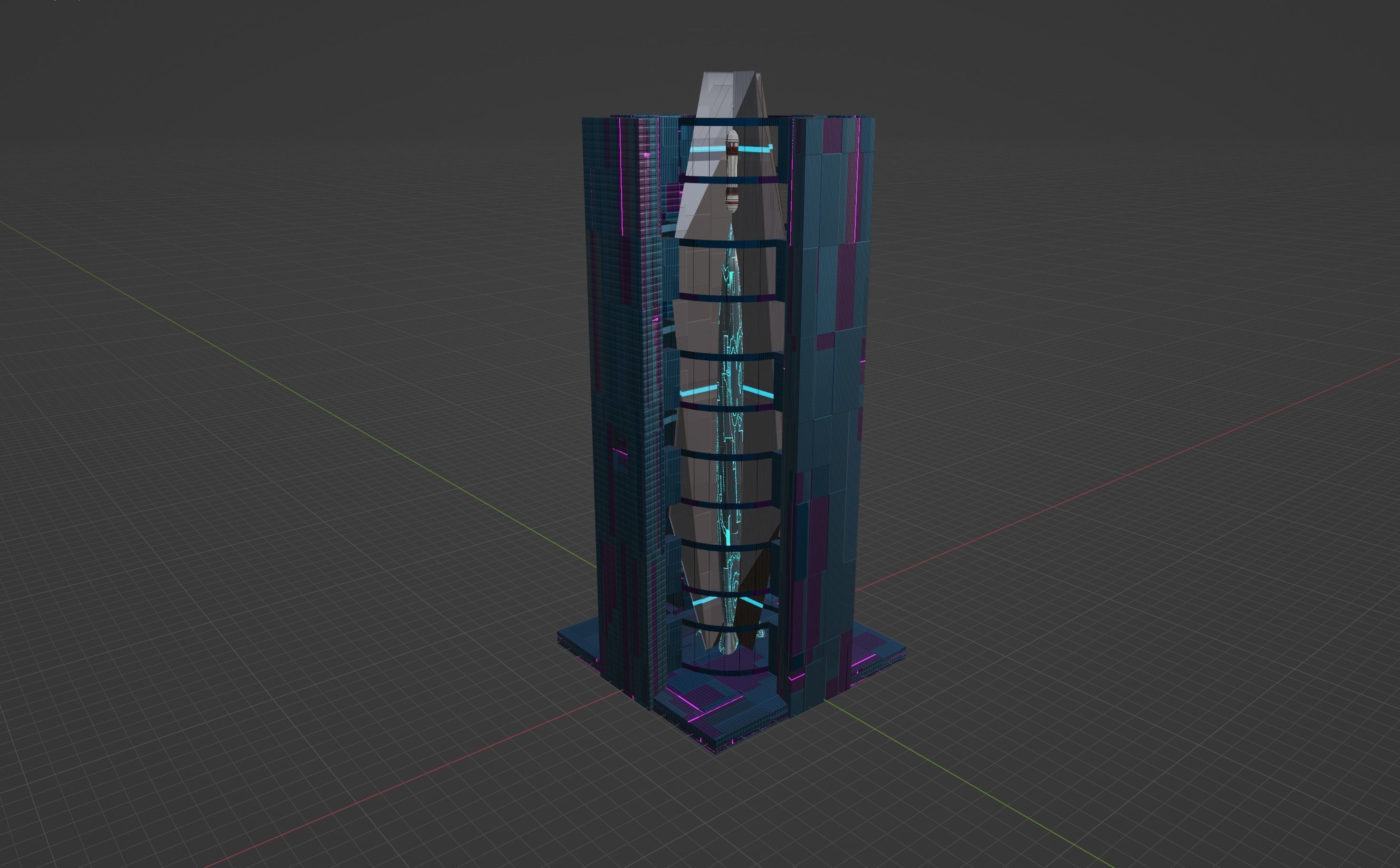 Rocket with electromagnetic launcher 3D model | CGTrader