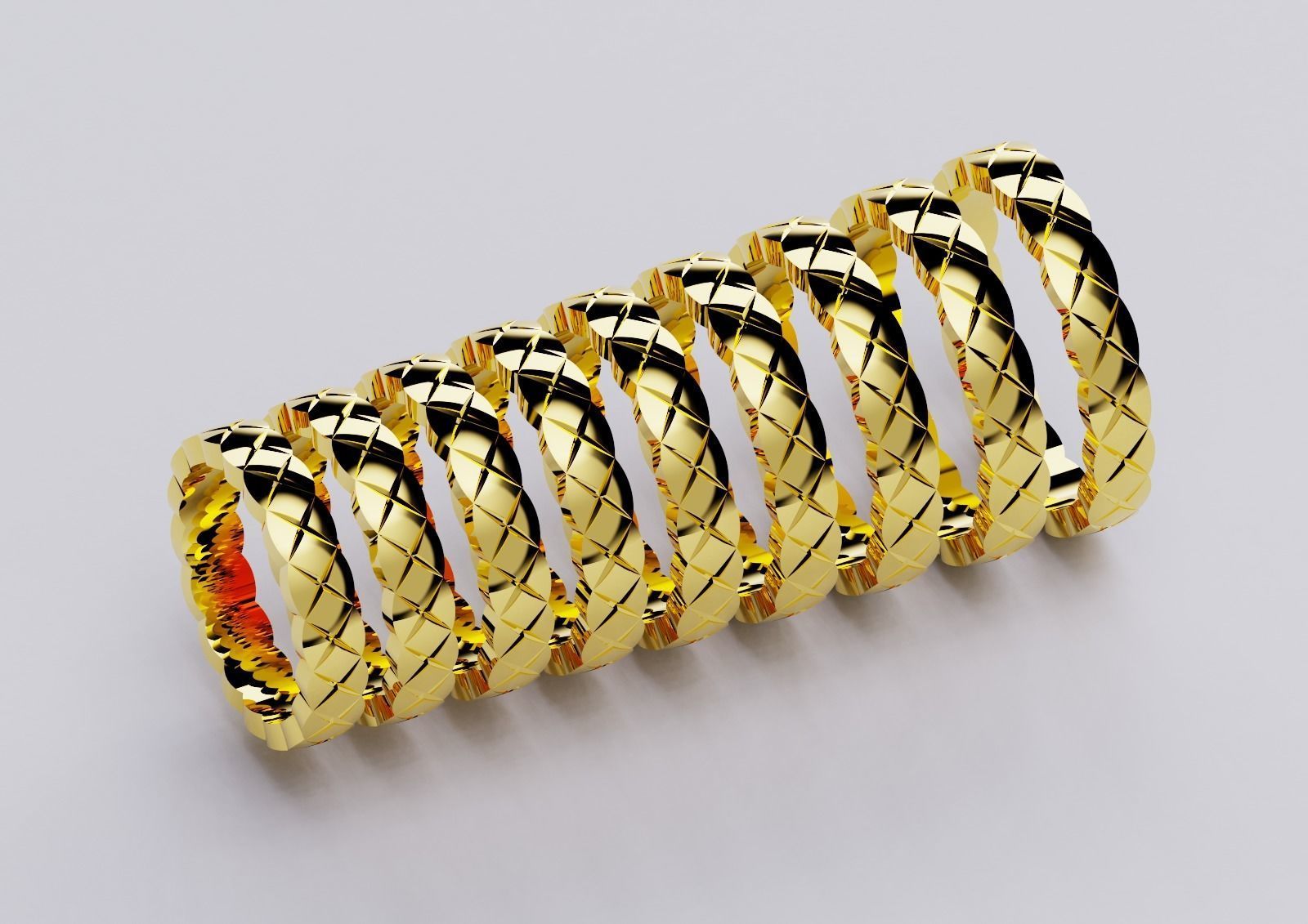 Coco Crush Style Rings Collection All Sizes 4mm 3D model 3D printable ...