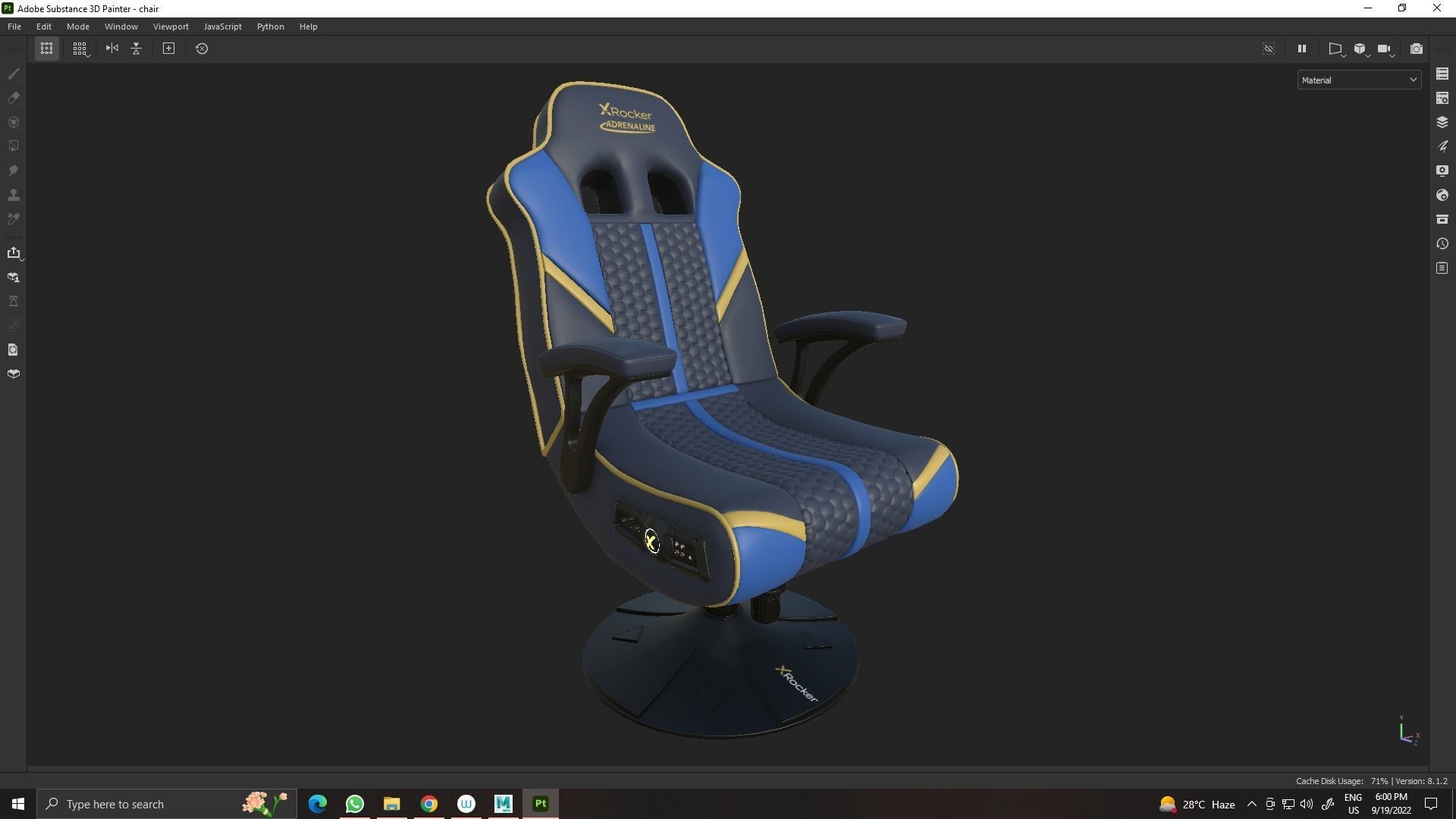 Xrocker Adrenaline Gaming chair 3D model | CGTrader