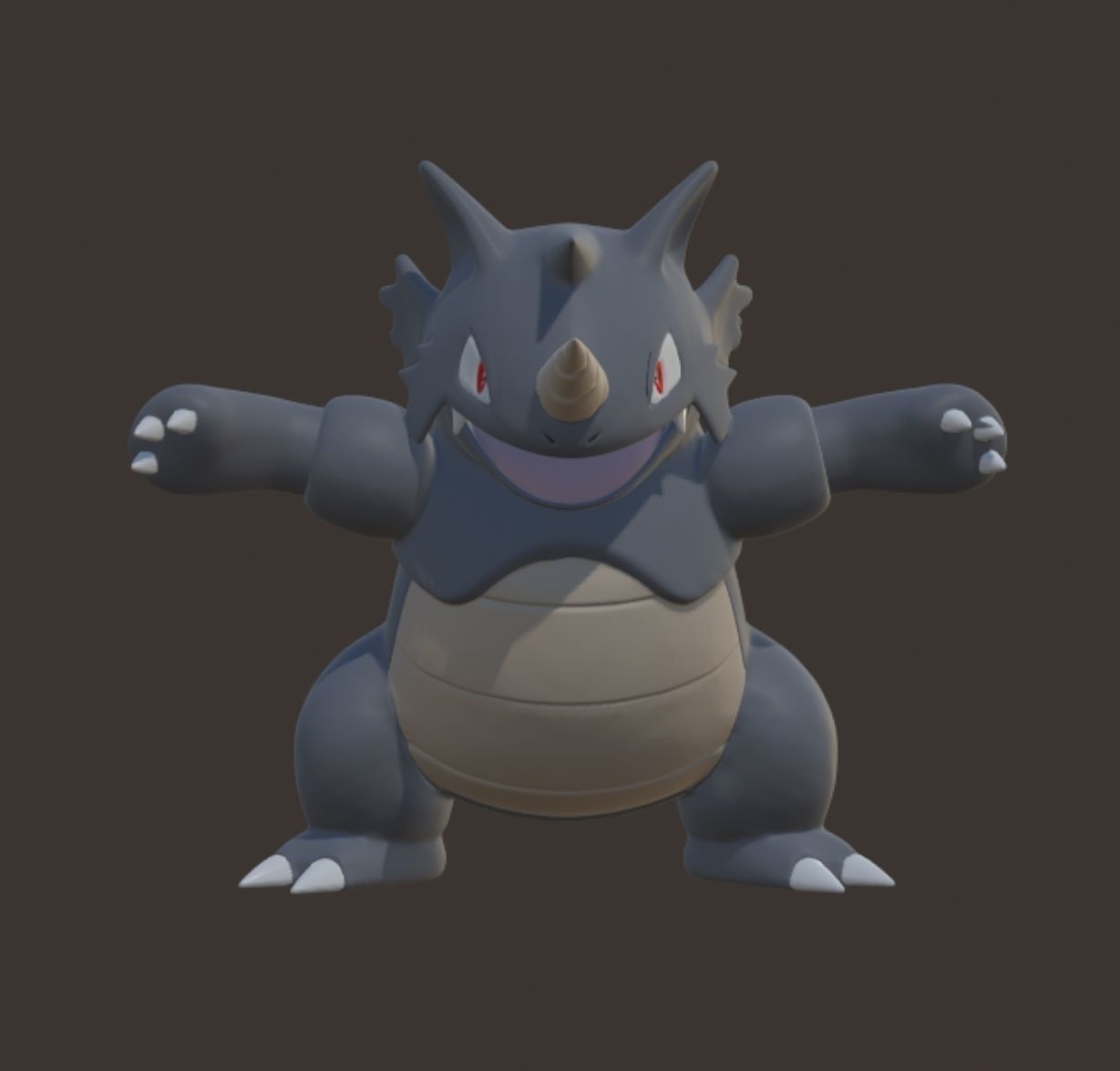 RHYDON POKEMON HIGH-RES 3D model 3D printable | CGTrader