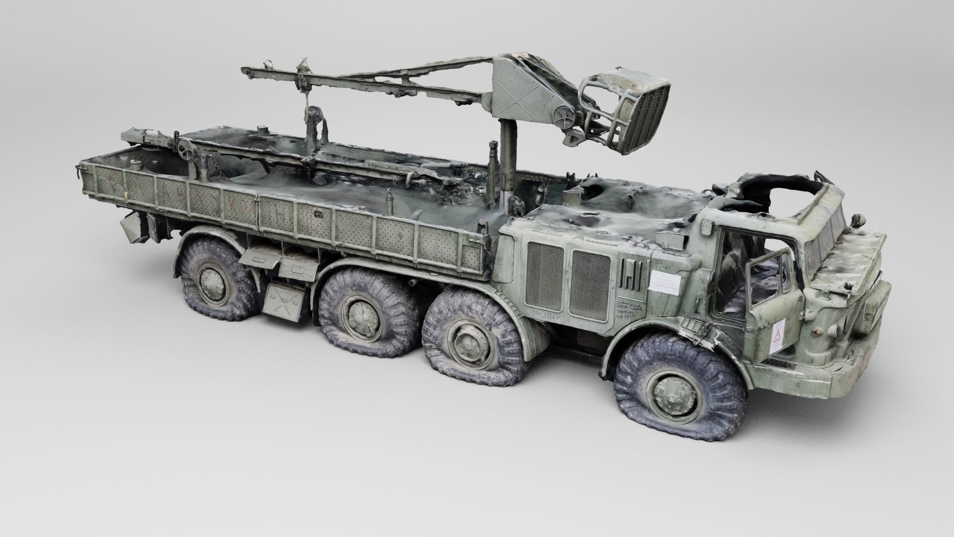 9T452 transporter-loader vehicle for Uragan Hurricane rockets 3D model | CGTrader