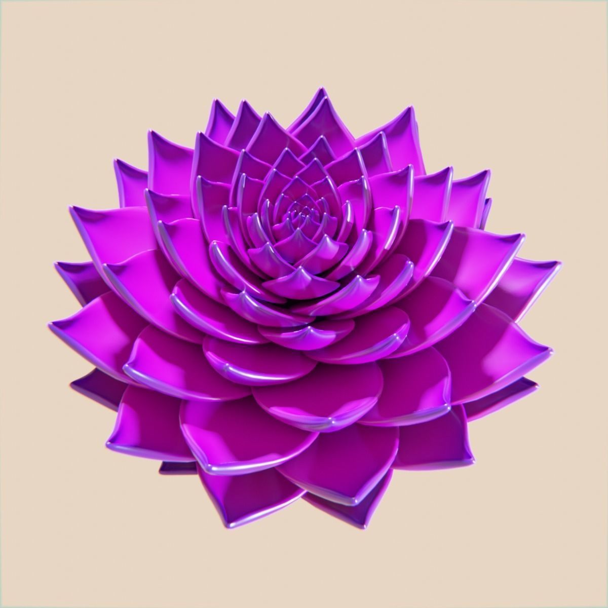 Geo Flower 3D model animated | CGTrader