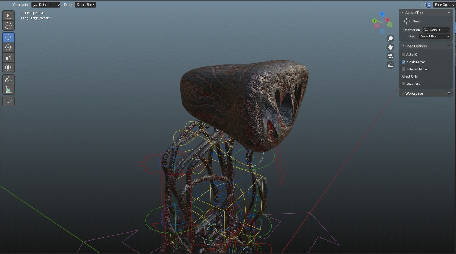 Bacteria Monster From The Backrooms Rigged 3D model rigged | CGTrader