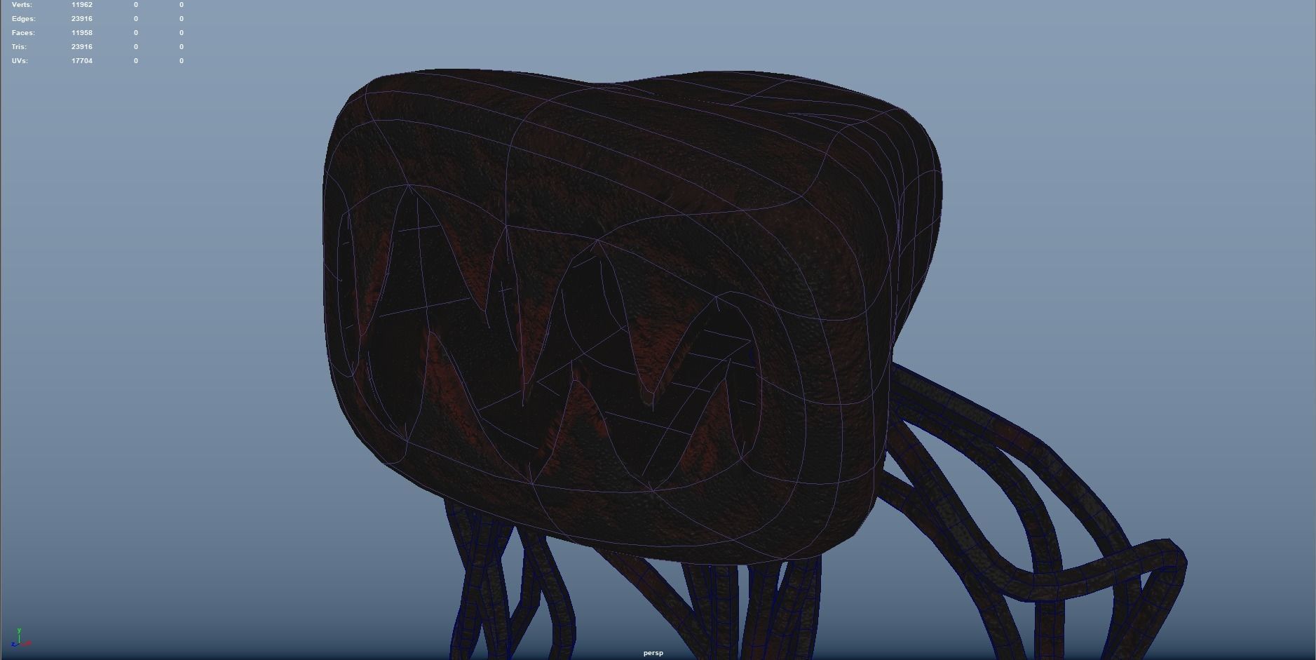 Bacteria Monster From The Backrooms Rigged 3D model rigged | CGTrader