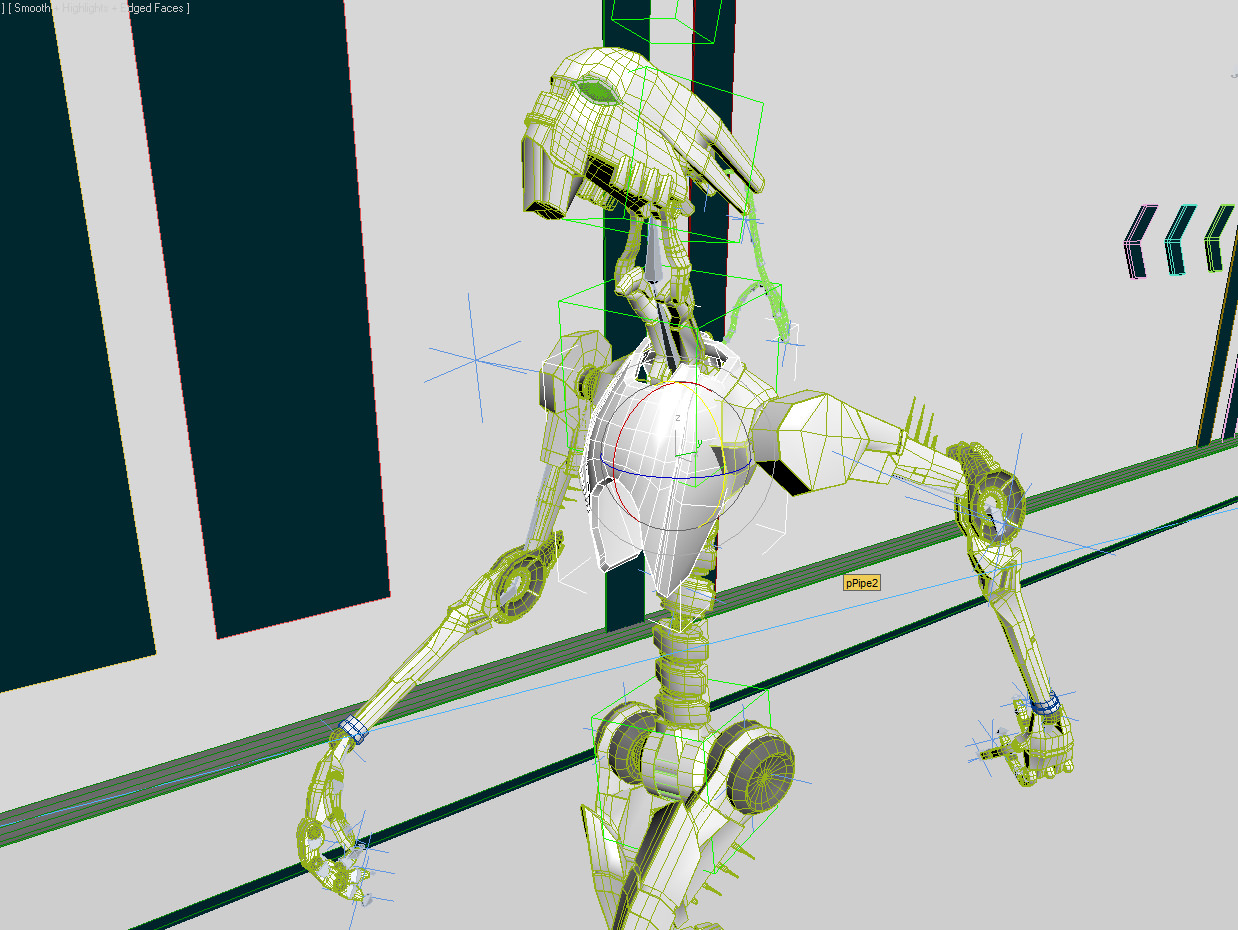 Robot Walking 3D model rigged | CGTrader