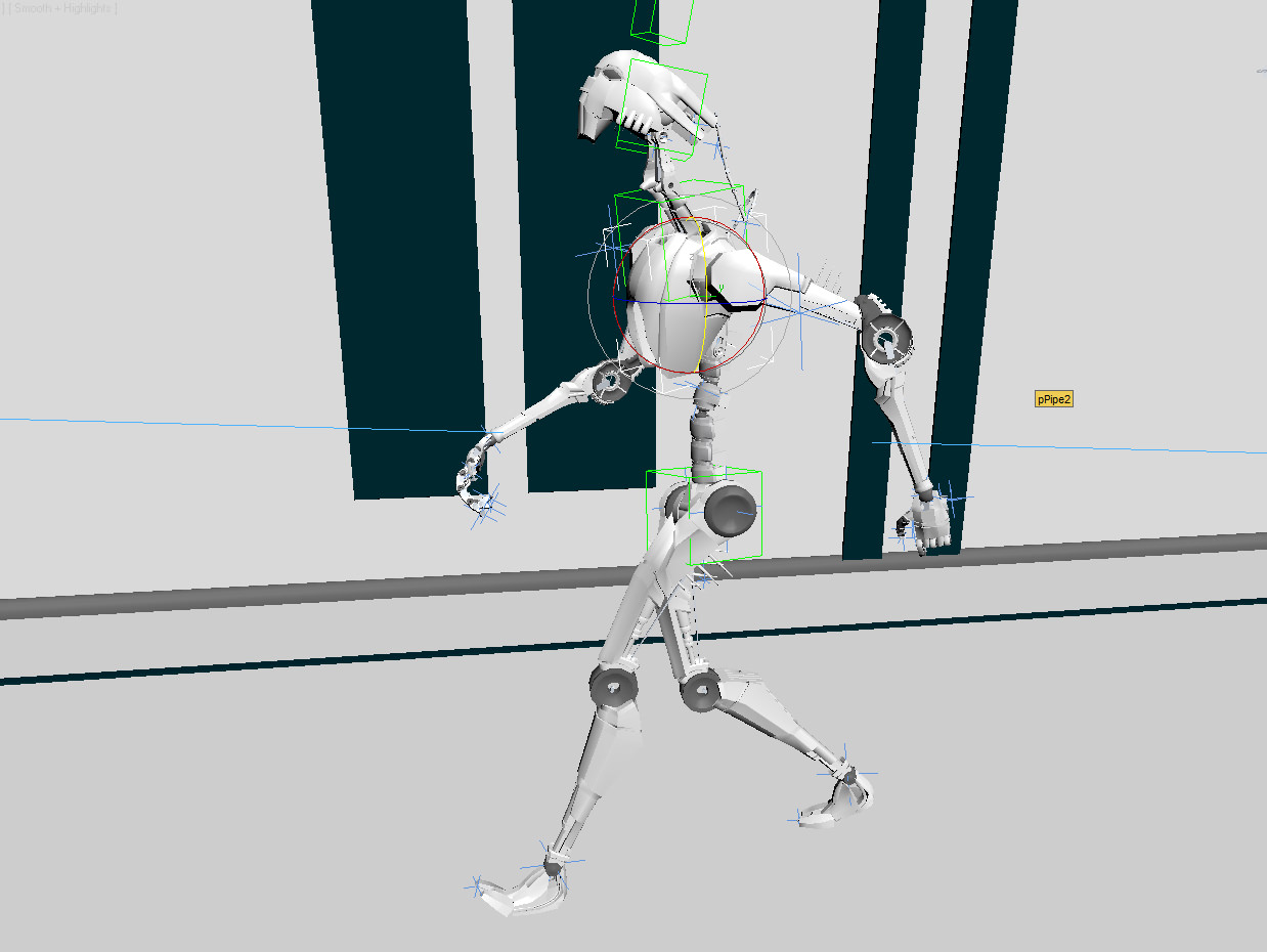 Robot Walking 3D model rigged | CGTrader