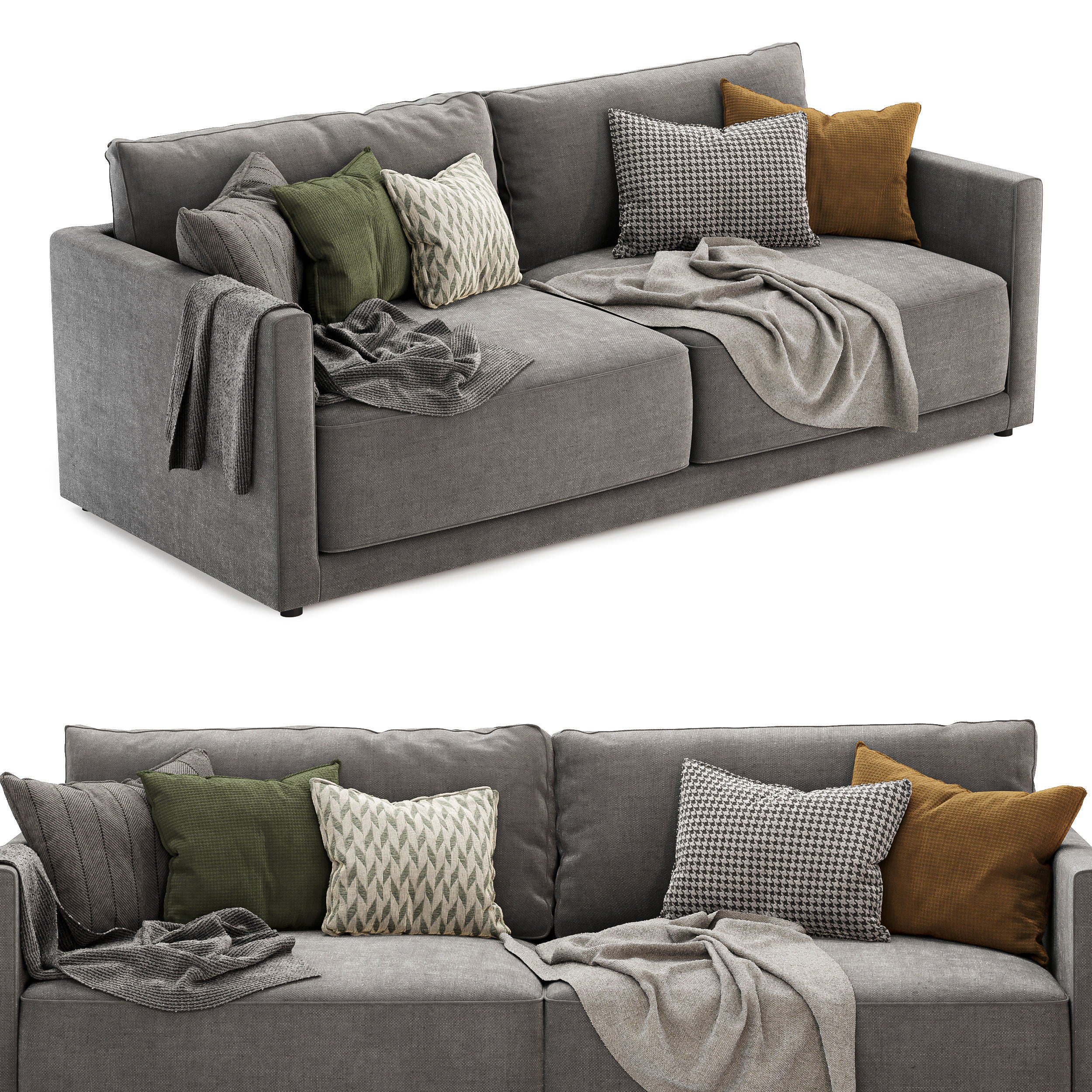 gather 3 seater sofa 3D model | CGTrader