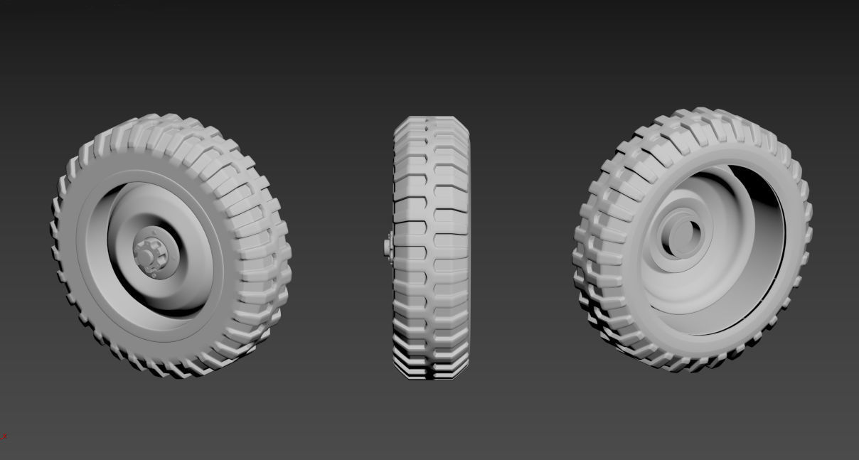 3D model tyres jeep VR / AR / low-poly | CGTrader