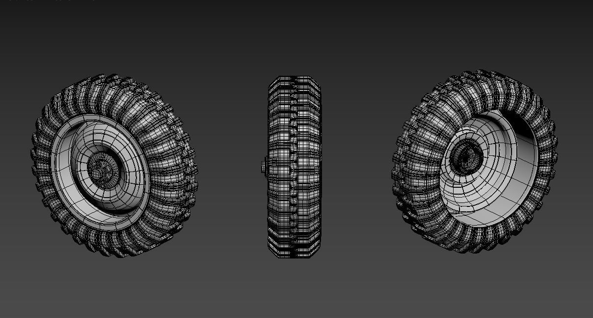 3D model tyres jeep VR / AR / low-poly | CGTrader
