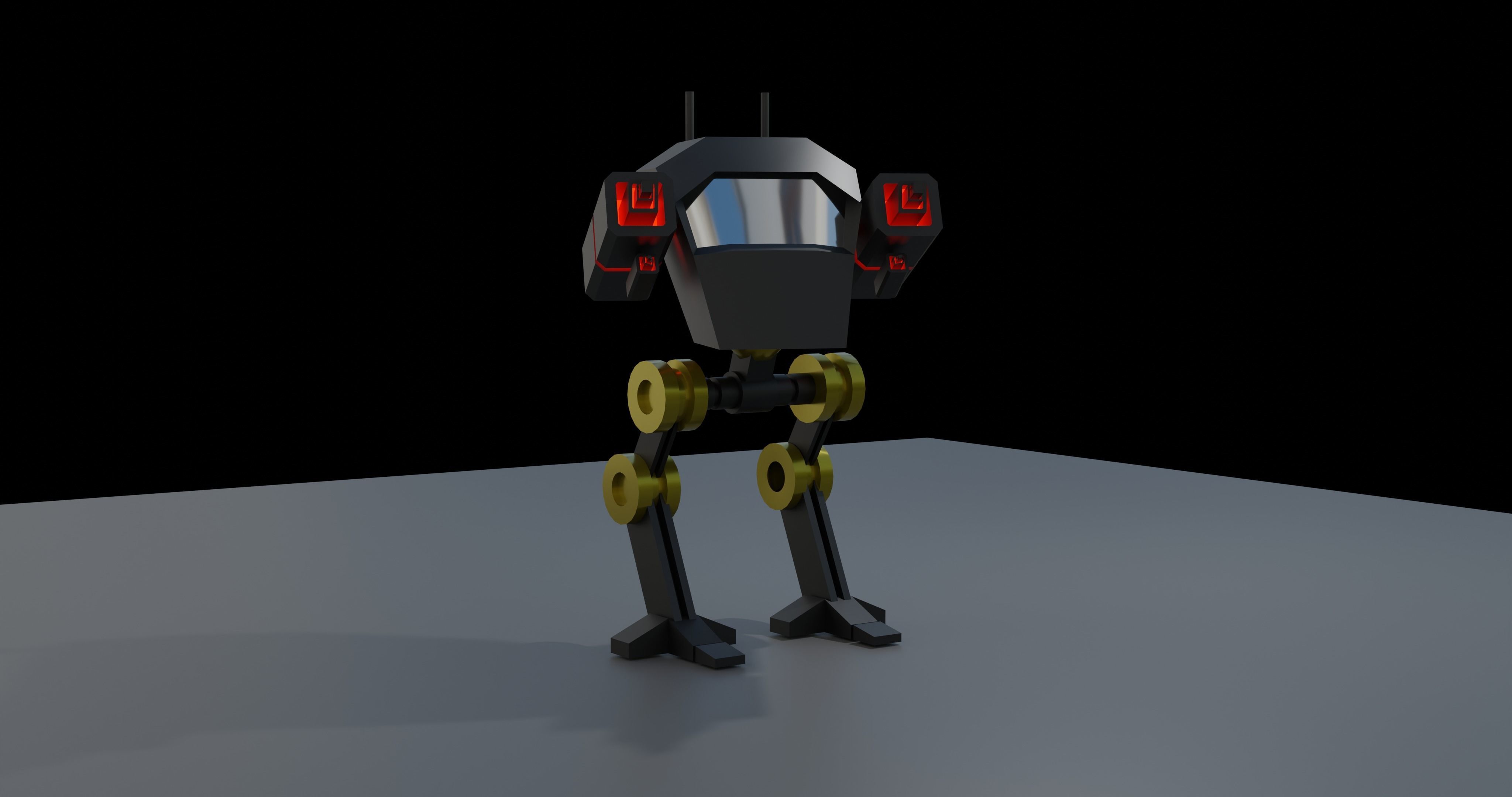 3D model Low Poly Coloured Mecha VR / AR / low-poly | CGTrader