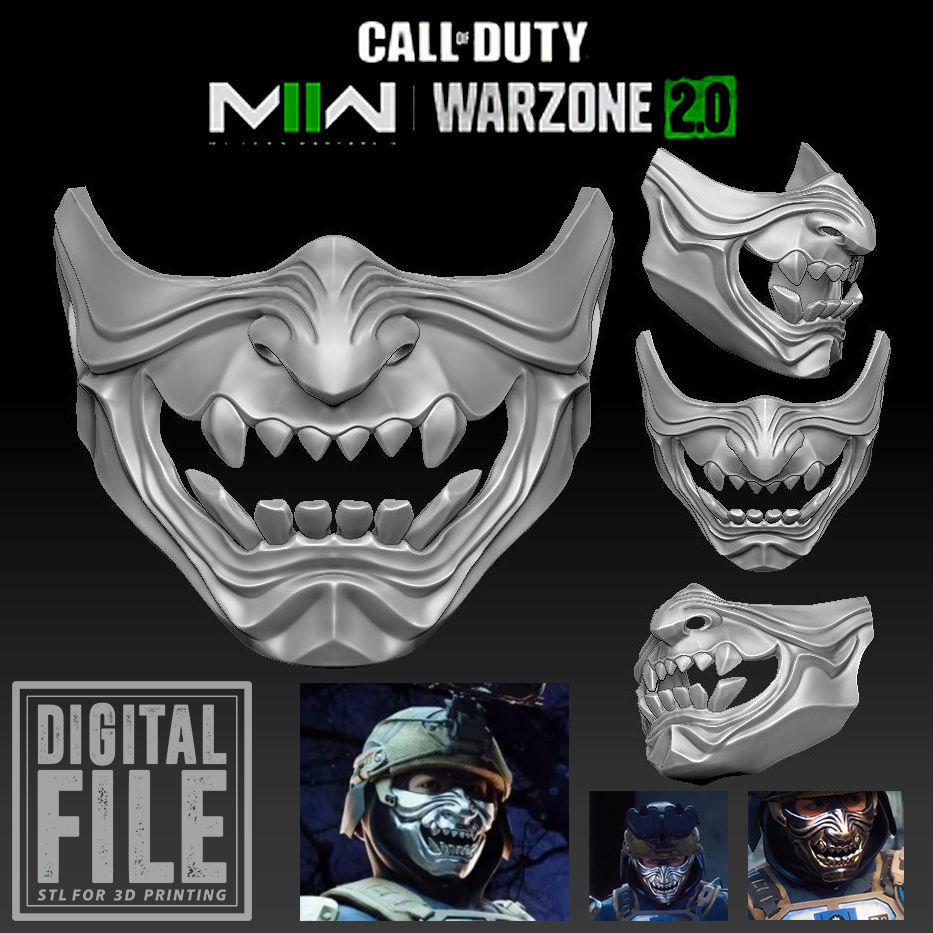 Oni Operator Mask Call of Duty Modern Warfare 2 WARZONE 3D model 3D printable | CGTrader