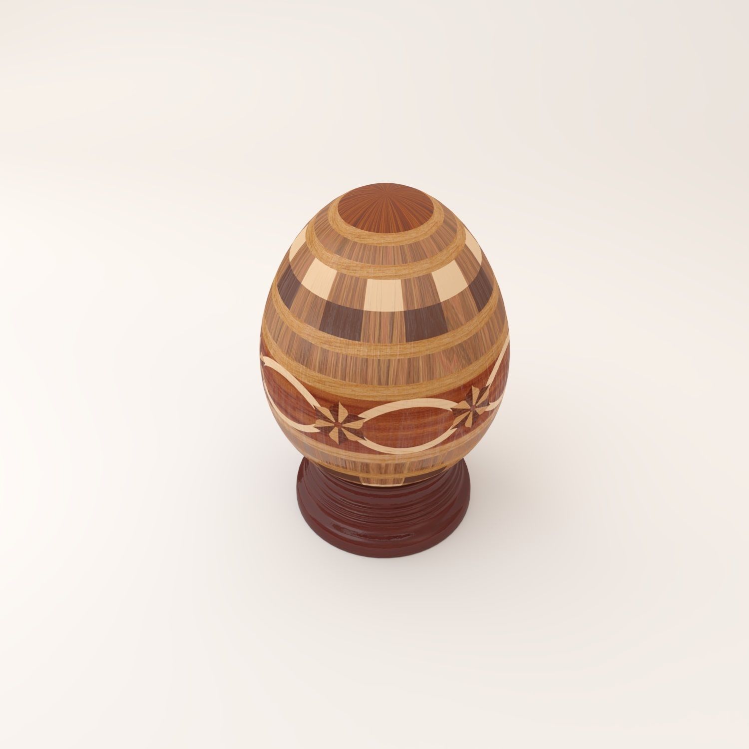 Greek wood egg 03 3D model | CGTrader